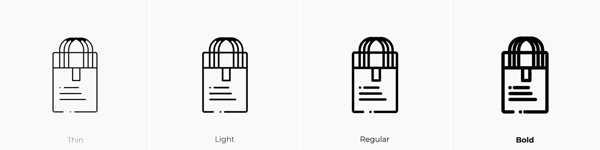 strings icon. Thin, Light, Regular And Bold style design isolated on ...
