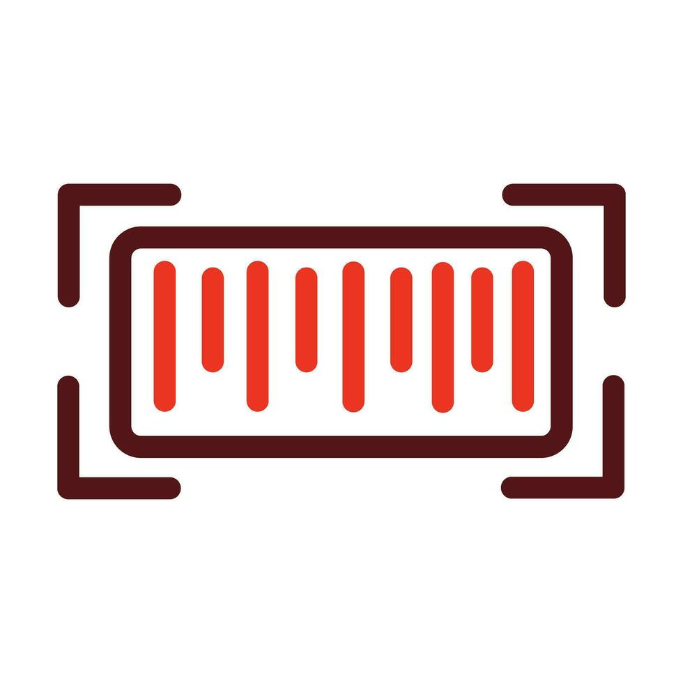 Barcode Vector Thick Line Two Color Icons For Personal And Commercial ...