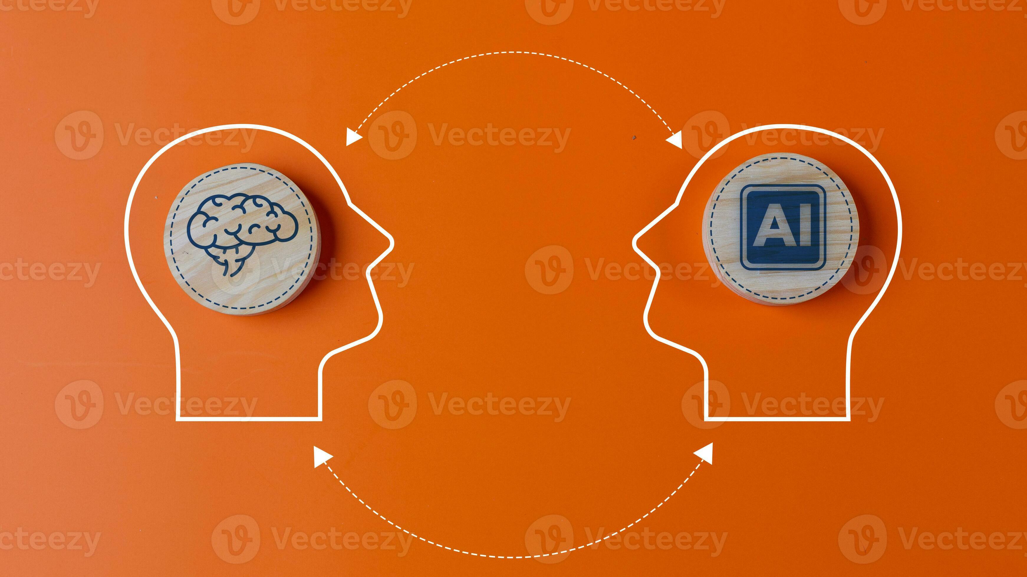 Chat with AI or Artificial Intelligence. chatting with a smart AI or ...