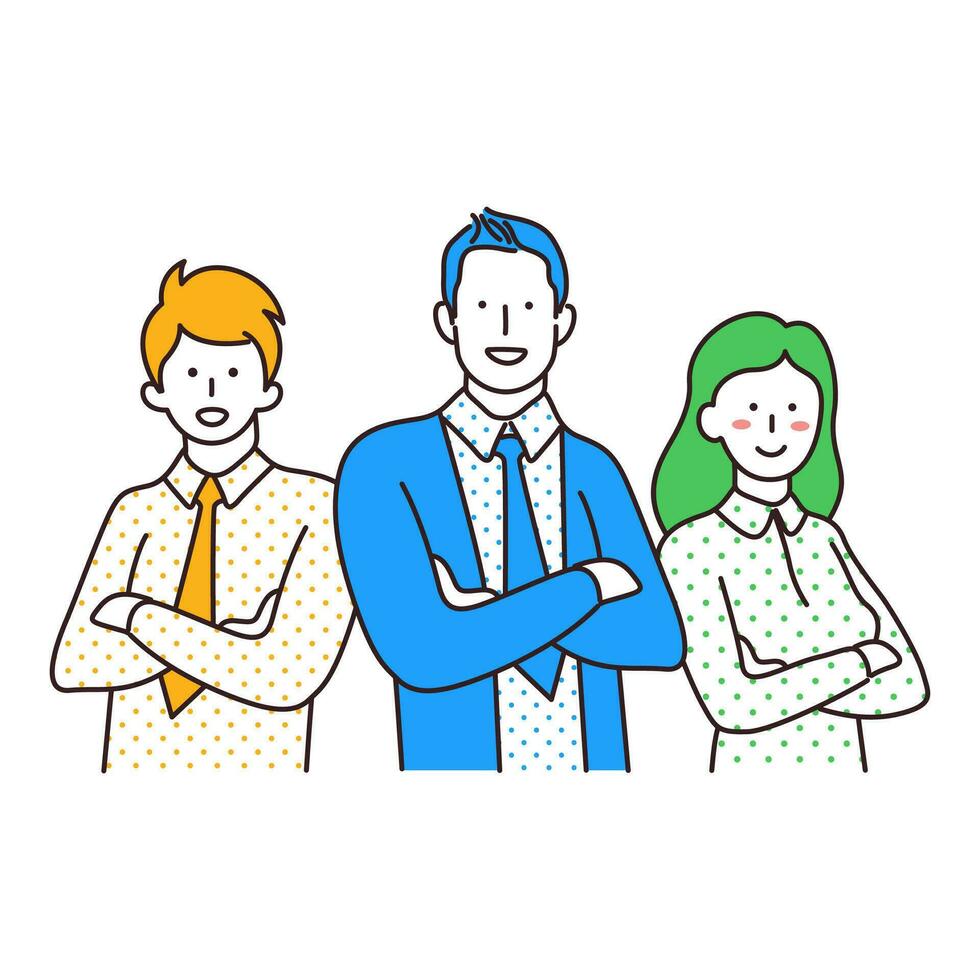 Business characters team work flat style illustration 29155228 Vector ...
