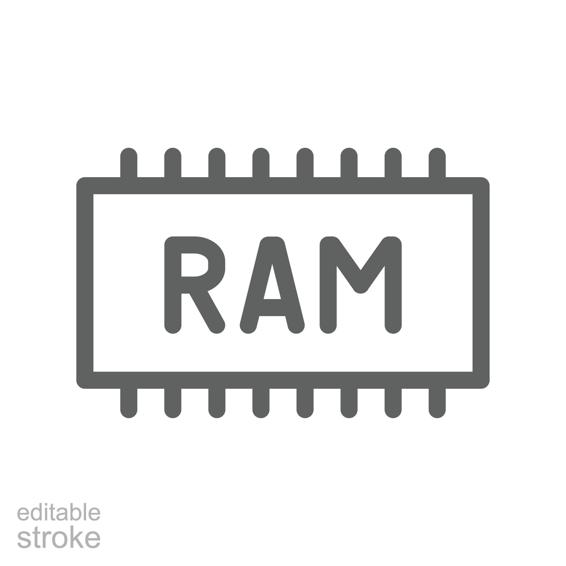 RAM, memory icon. Smart phone and computer RAM for mobile and web design. memory chip, Disk ...