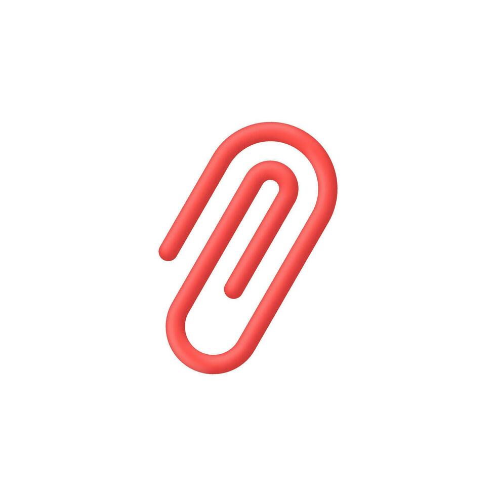 3d Realistic Paperclip Attachment Icon vector illustration. 29156601 Vector Art at Vecteezy