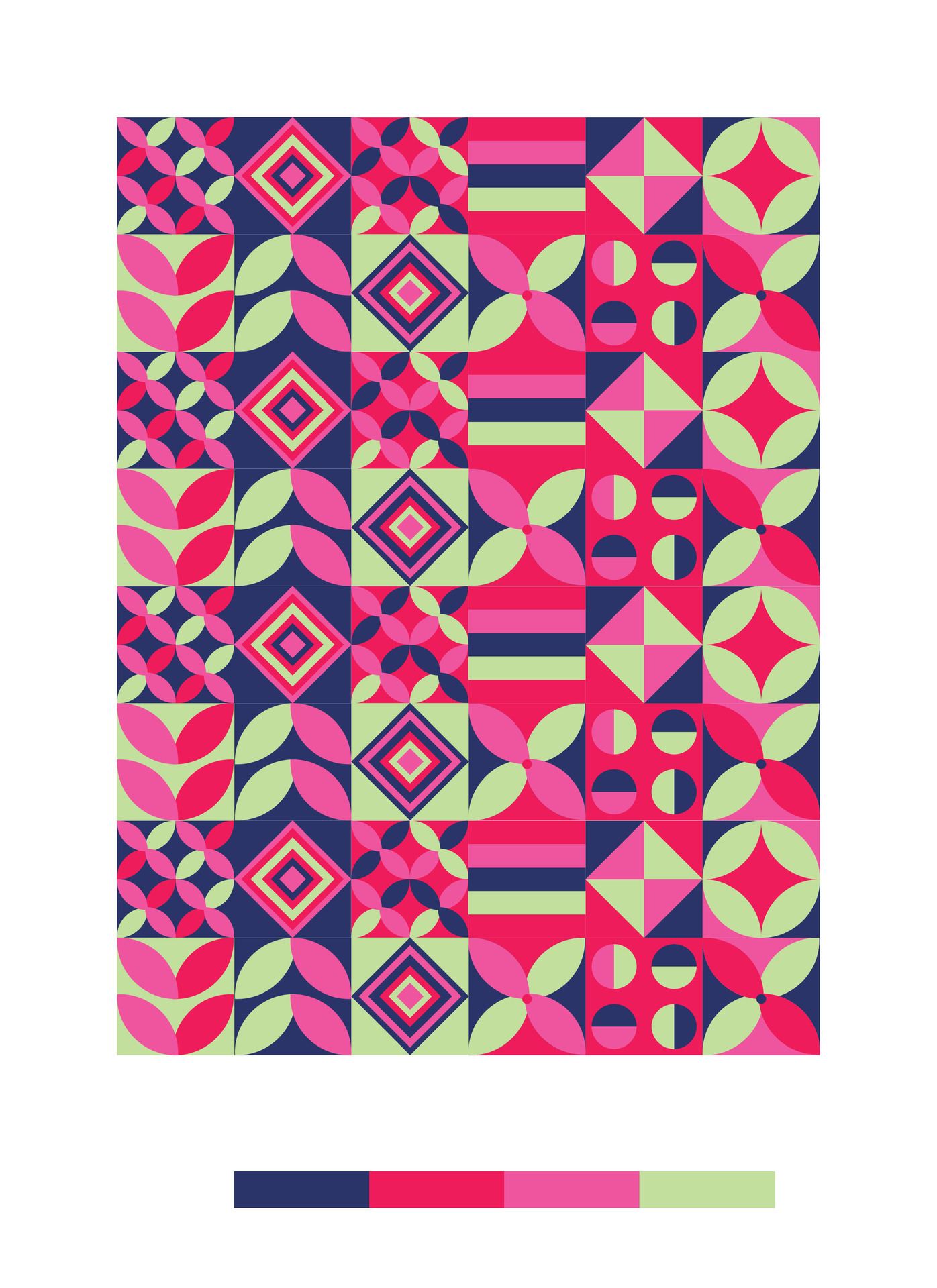 a colorful pattern with geometric shapes and colors 29156749 Vector Art ...