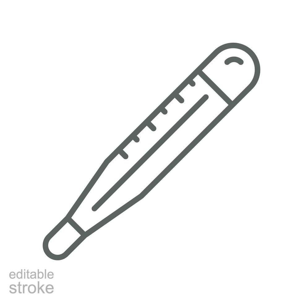 Glass thermometer icon. Medical thermometer. Laboratory alcoholic ...