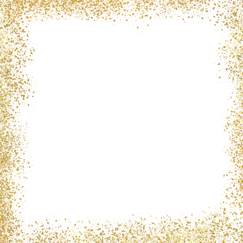 Golden glitter frame 29167421 PNG