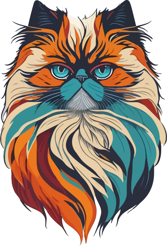 Cat Face Mascot Logo Illustration with AI Generative 29172658 PNG