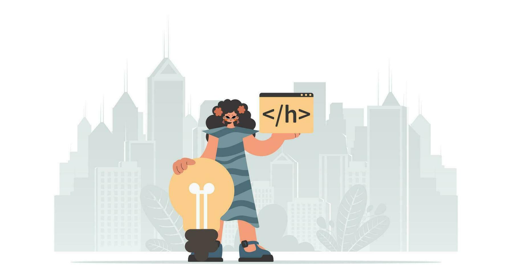 A man holding a sign with the word html 29174738 Vector Art at Vecteezy