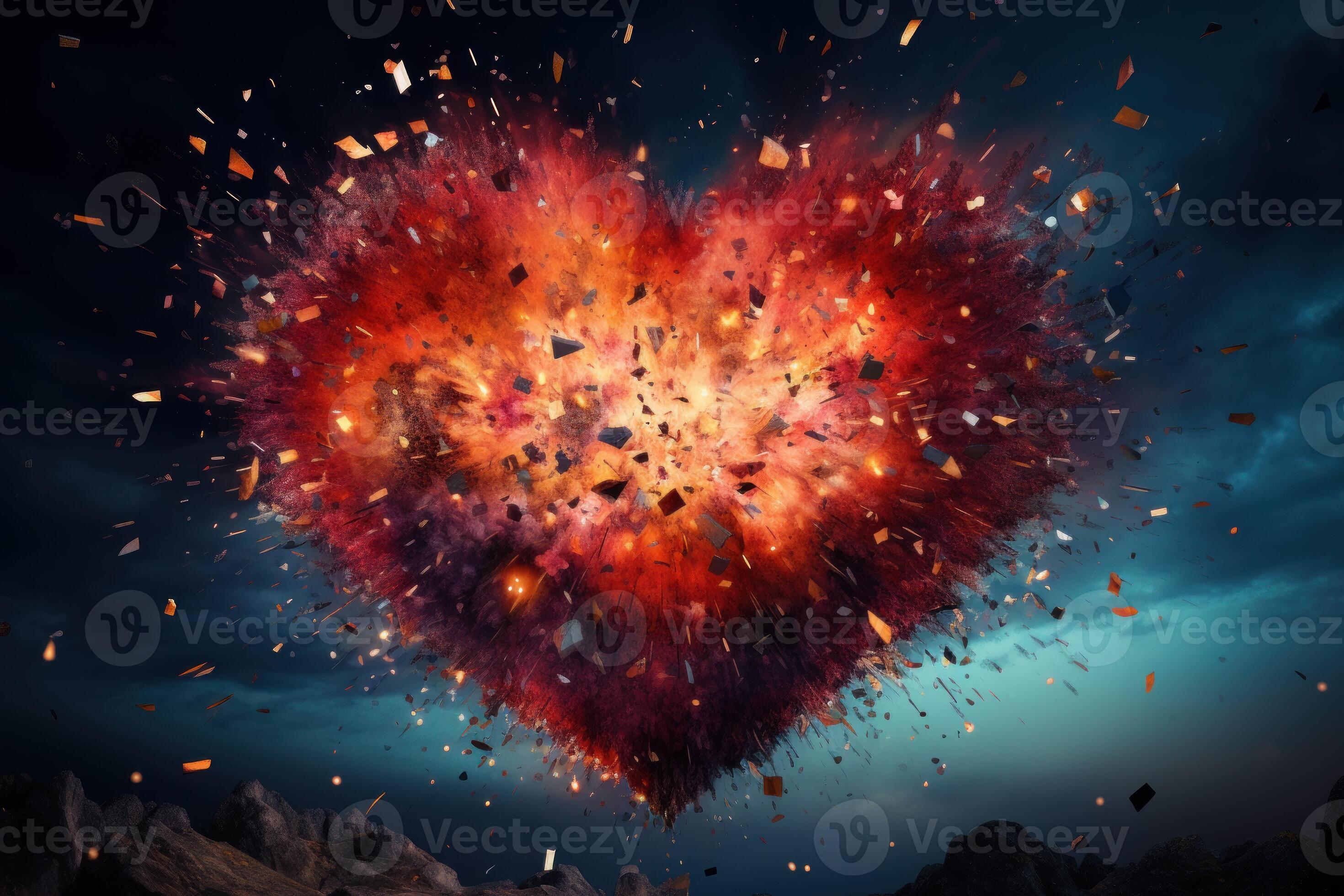Intense Heart explosion. Generate Ai 29175151 Stock Photo at Vecteezy