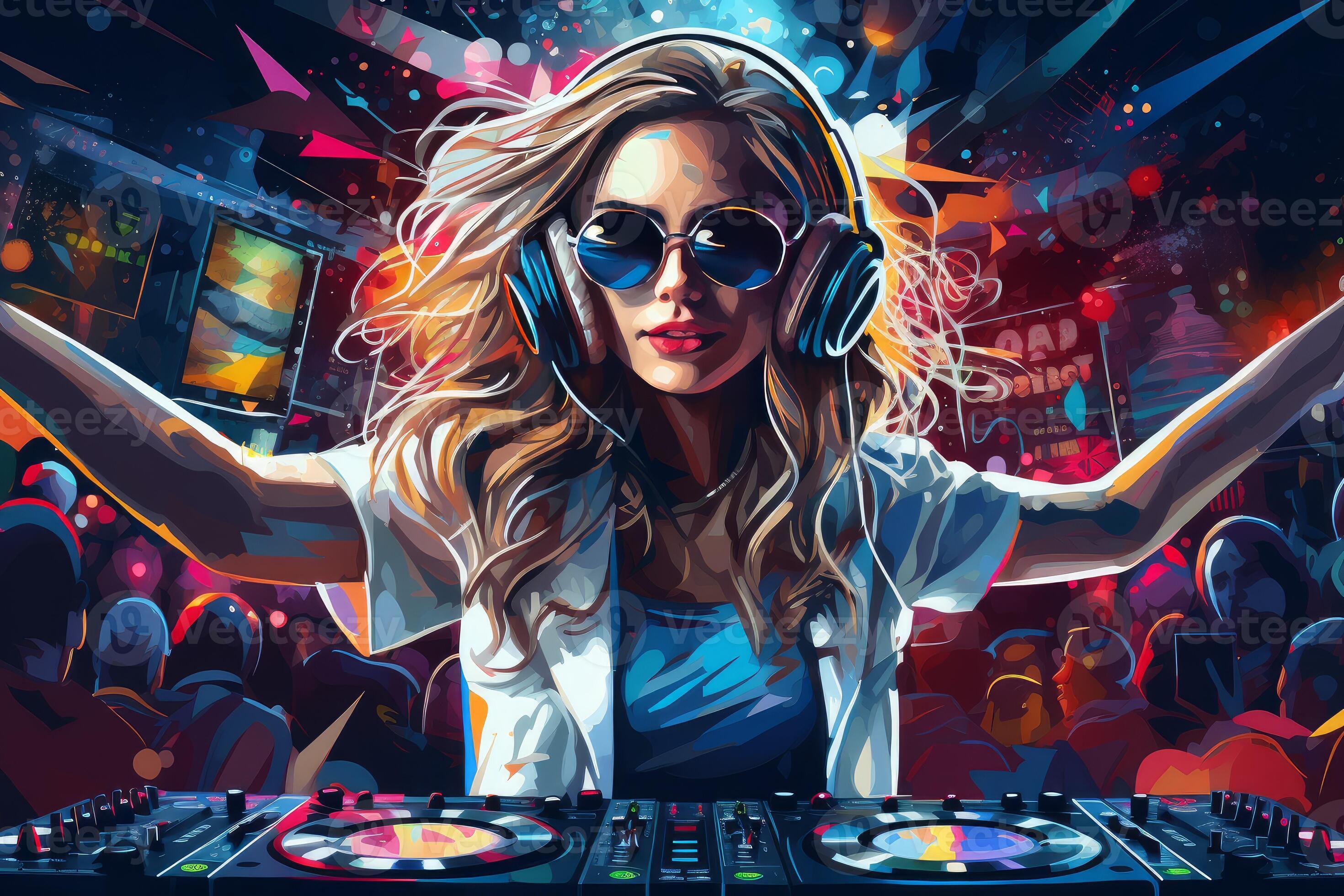 Dj sexy woman dancing people club. Generate Ai 29175911 Stock Photo at Vecteezy