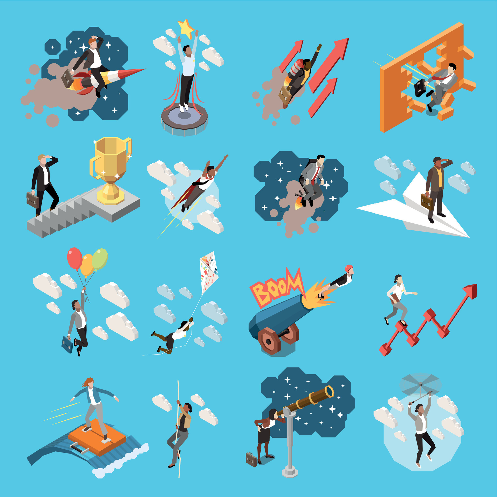 Career Boost Isometric Icon Set 29182693 Vector Art at Vecteezy Career Boost Isometric Icon Set 29182693 Vector Art at Vecteezy