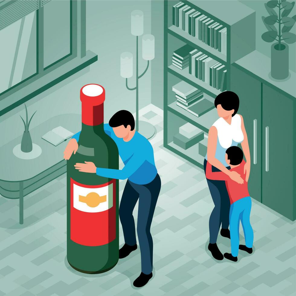 Alcohol Addiction Concept 29182961 Vector Art At Vecteezy