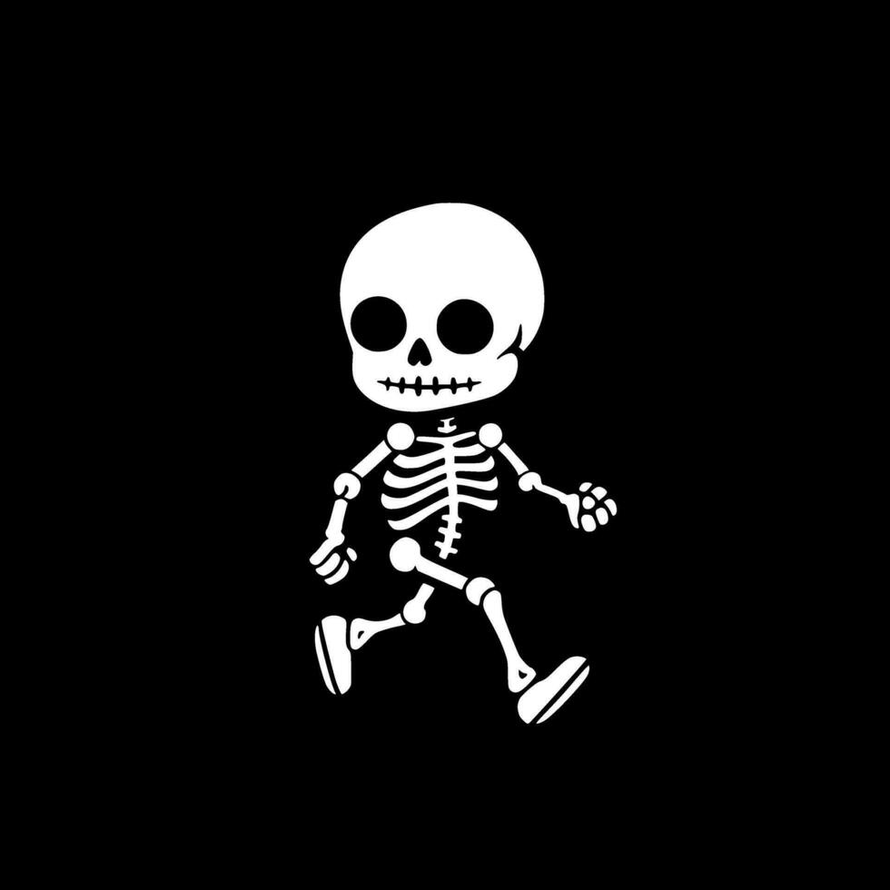 Skeleton, Minimalist and Simple Silhouette - Vector illustration ...