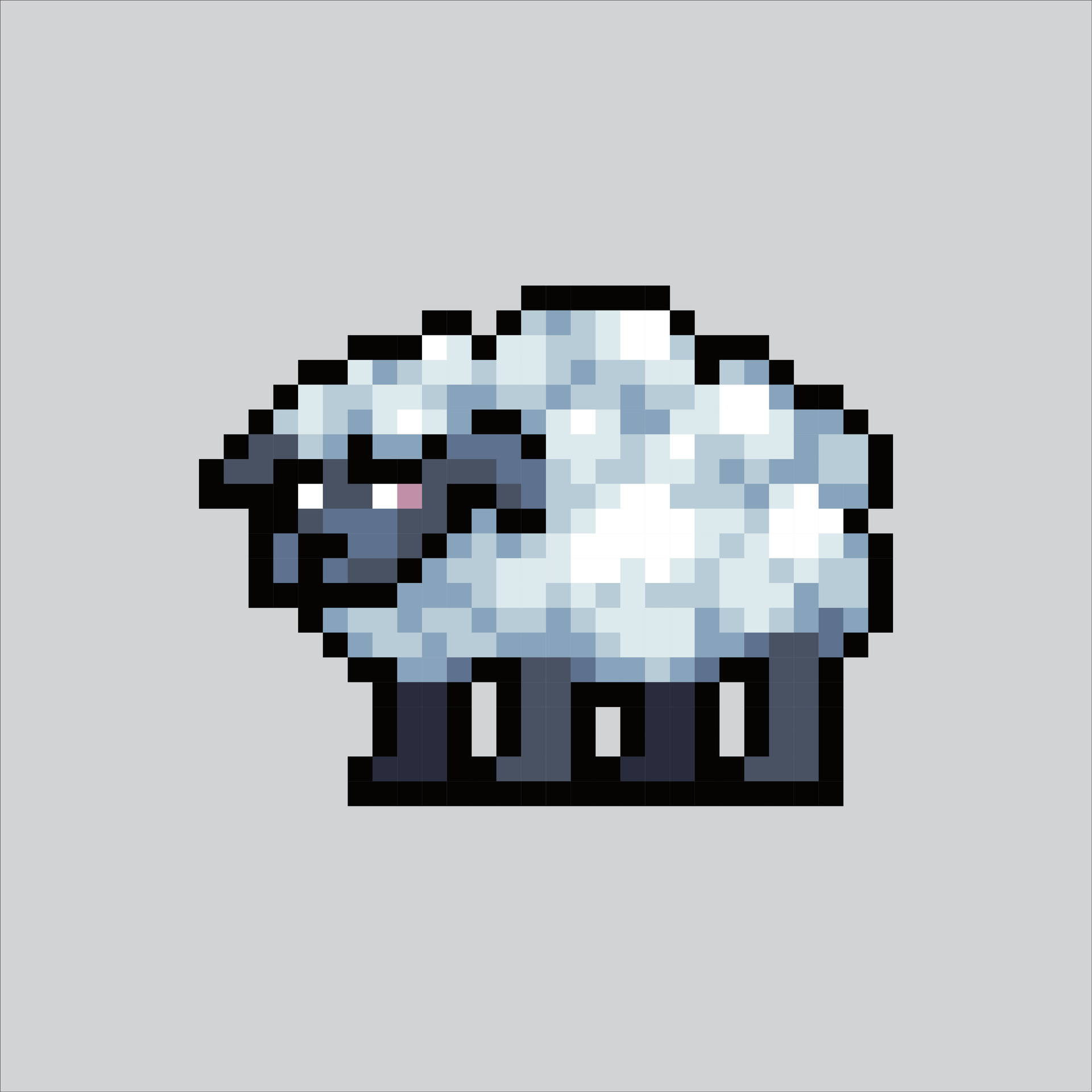 Pixel art illustration Sheep. Pixelated Sheep. Sheep animal farm icon pixelated for the pixel ...
