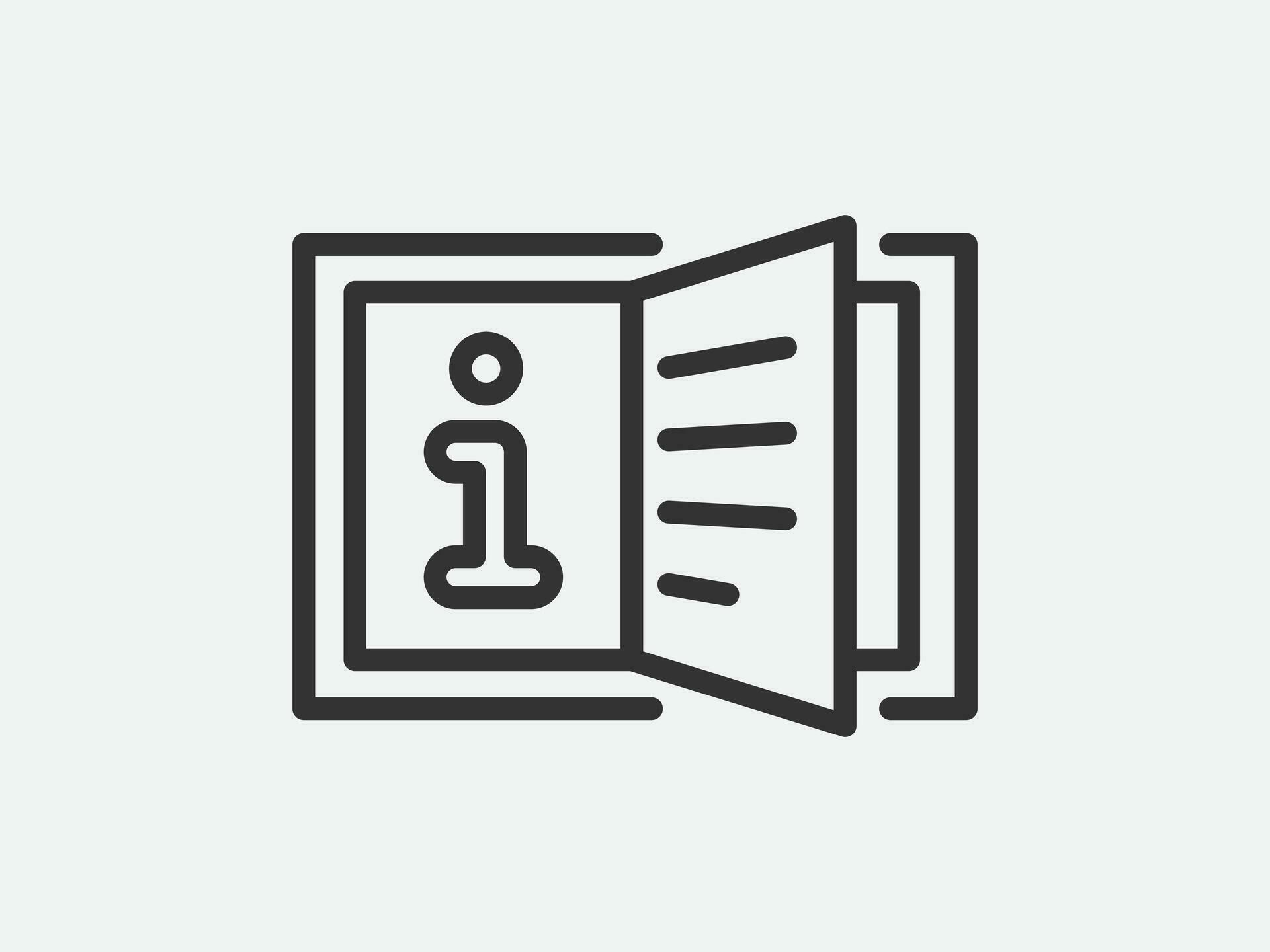 Guide icon vector, user manual. Service information document ...