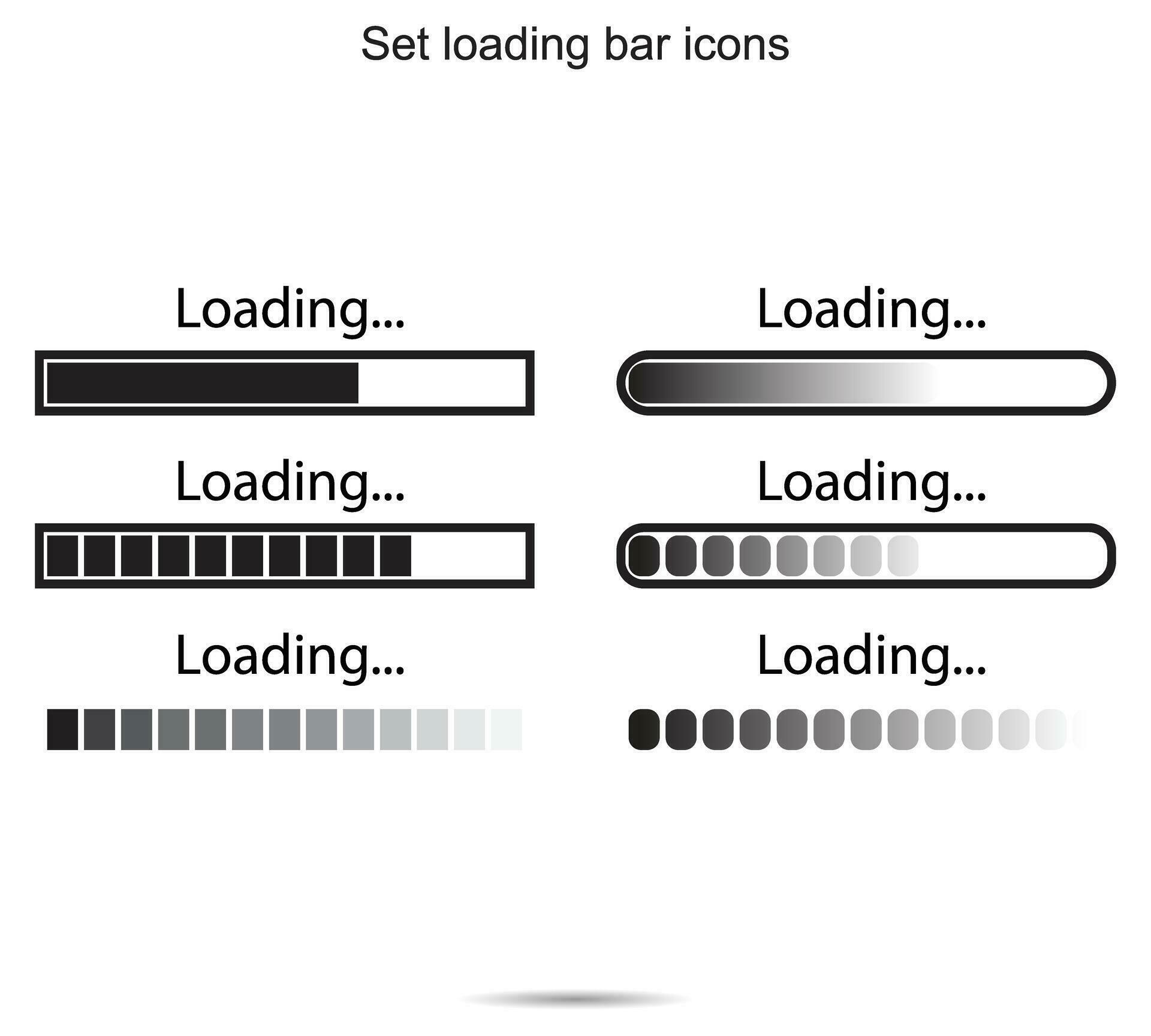 Set loading bar icons, Vector illustration 29194777 Vector Art at Vecteezy