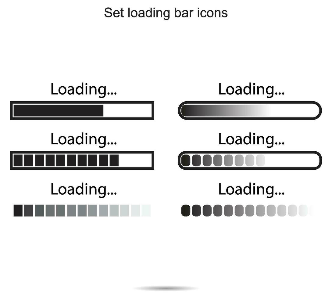 Set loading bar icons, Vector illustration 29194777 Vector Art at Vecteezy
