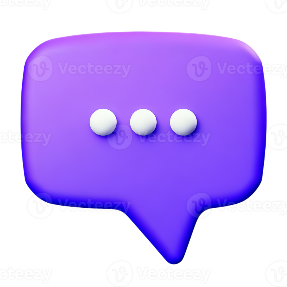 Chat Bubble 3d Rendering Icon Illustration 29202001 Png