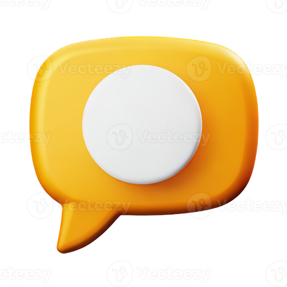 Chat Bubble 3d Rendering Icon Illustration 29202041 Png