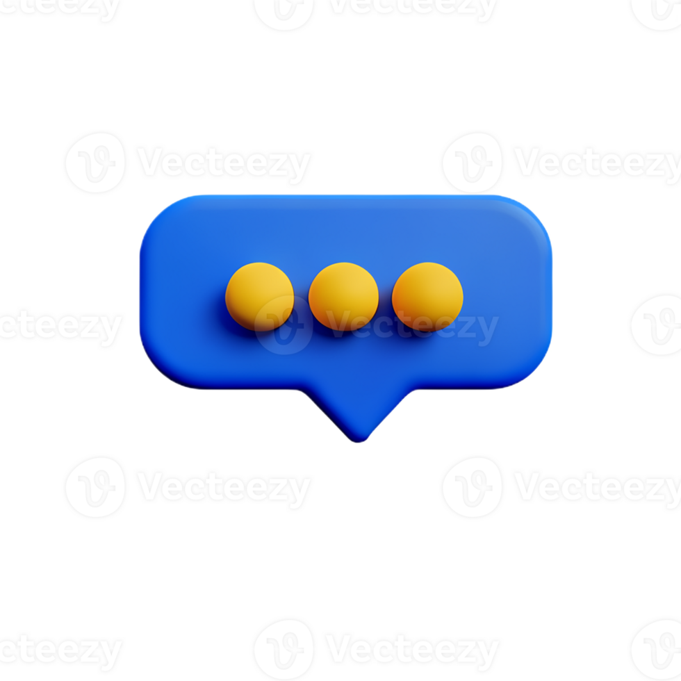 Chat Bubble 3d Rendering Icon Illustration 29202057 Png