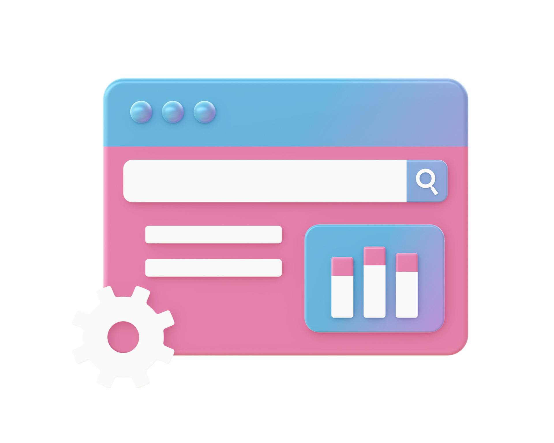 3d Render Of Gradient Configuration Setting Panel Illustration Icons For Ui Ux Web Mobile Apps