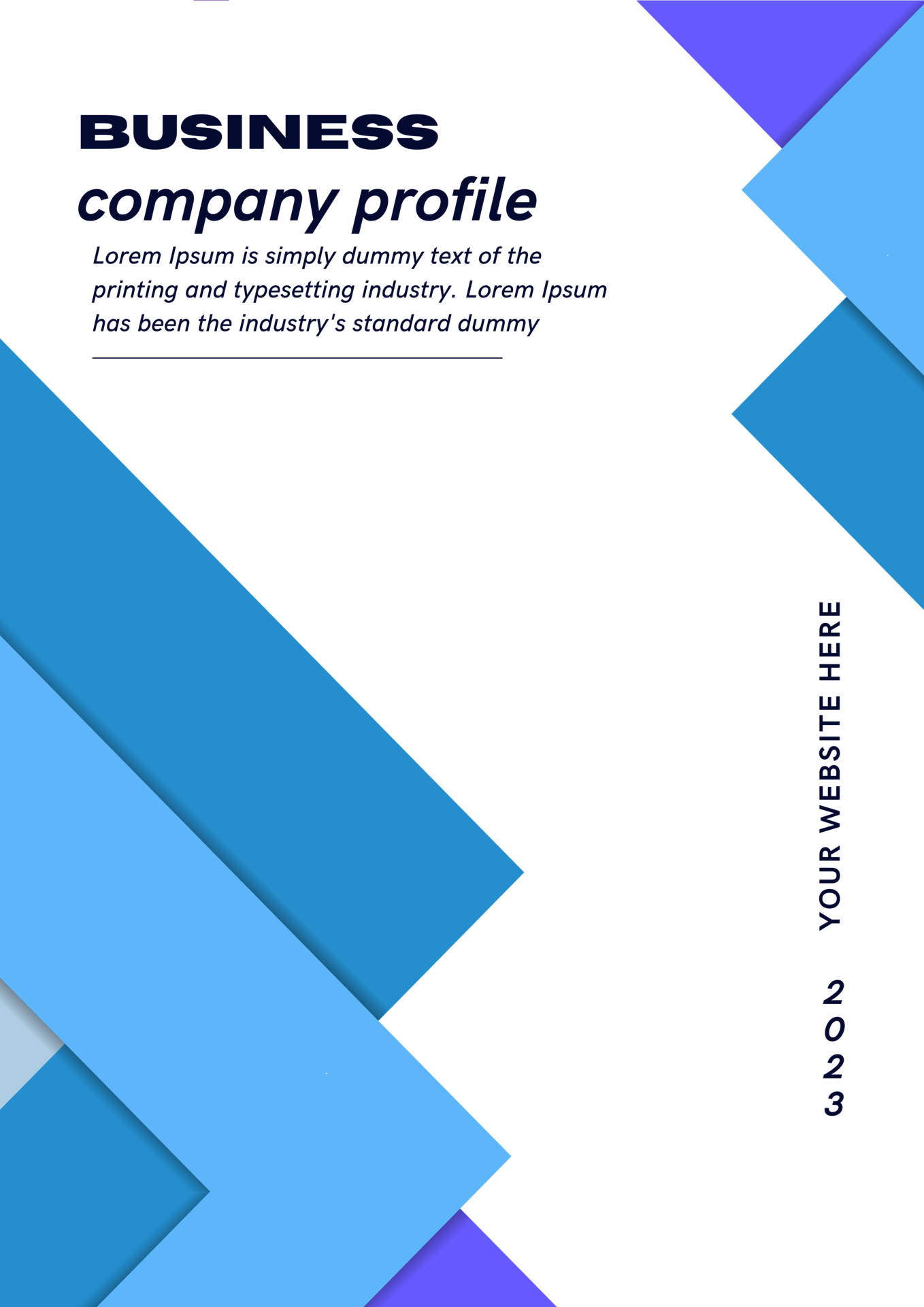 Blue ,White, green, red, Modern Aesthetic Business Company Profile ...