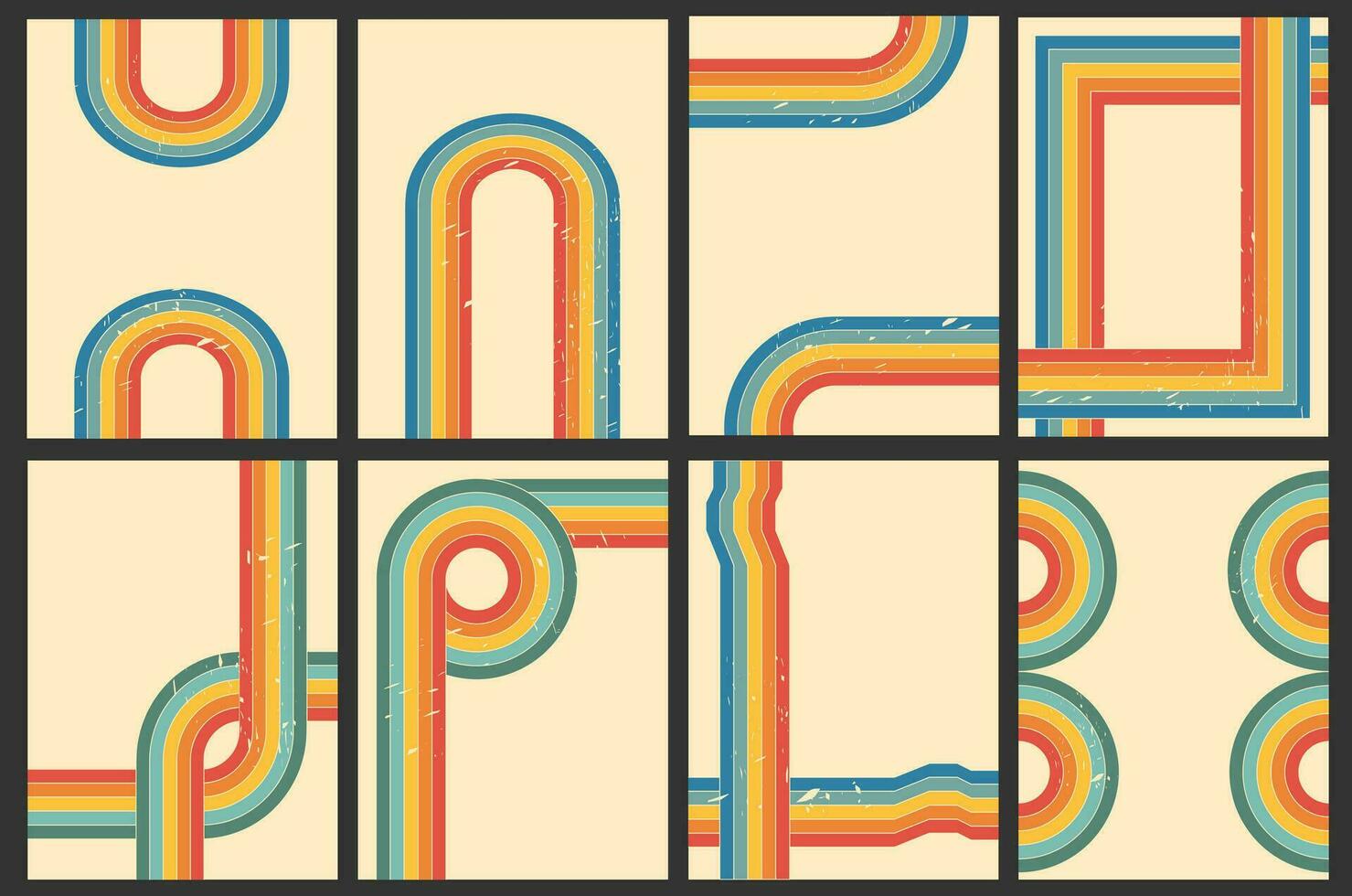 70s retro perspective lines background. Vintage colourful stripes ... 70s retro perspective lines background. Vintage colourful stripes ...