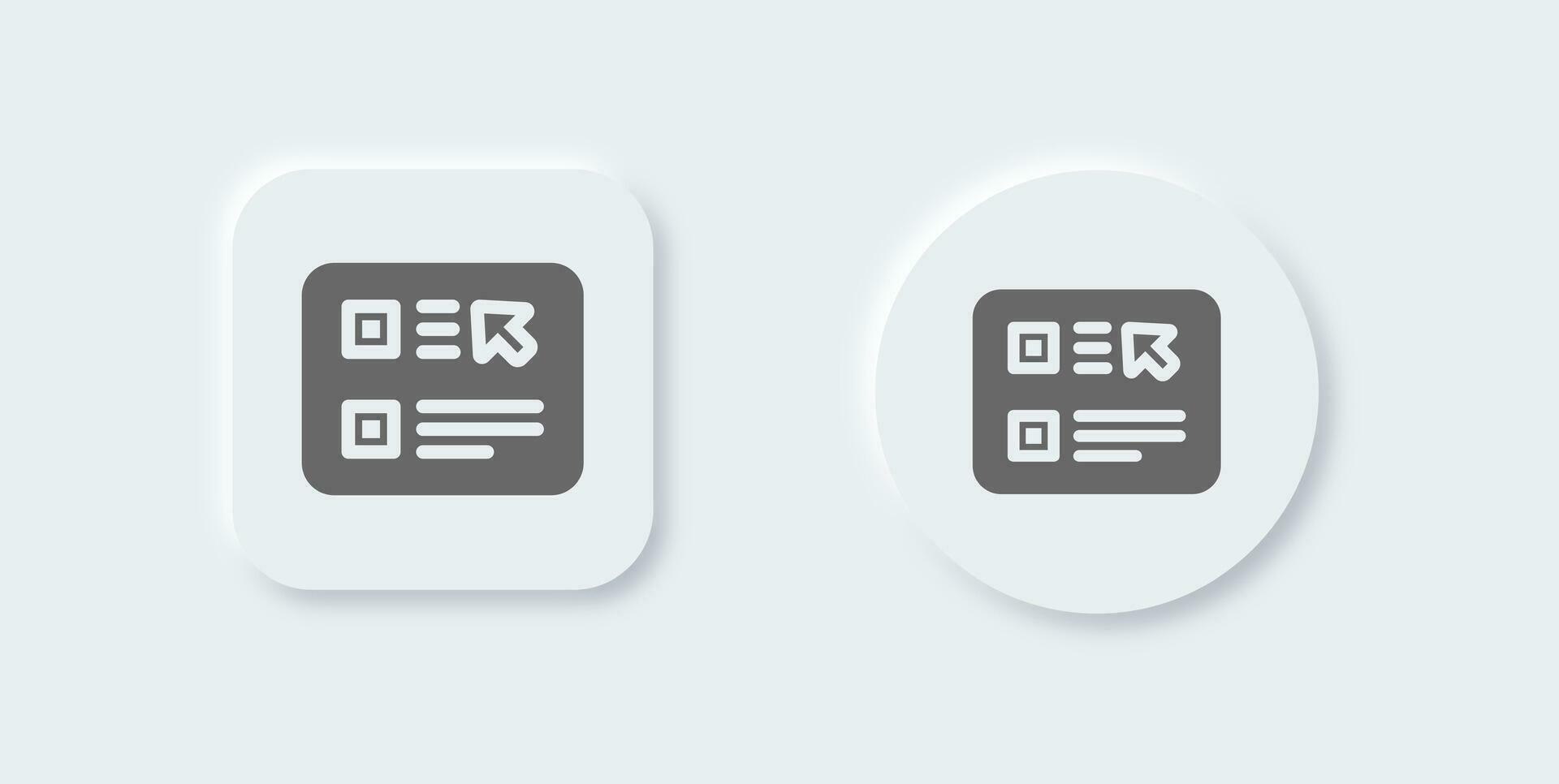 Choice solid icon in neomorphic design style. Choose button signs vector illustration. 29212844 ...