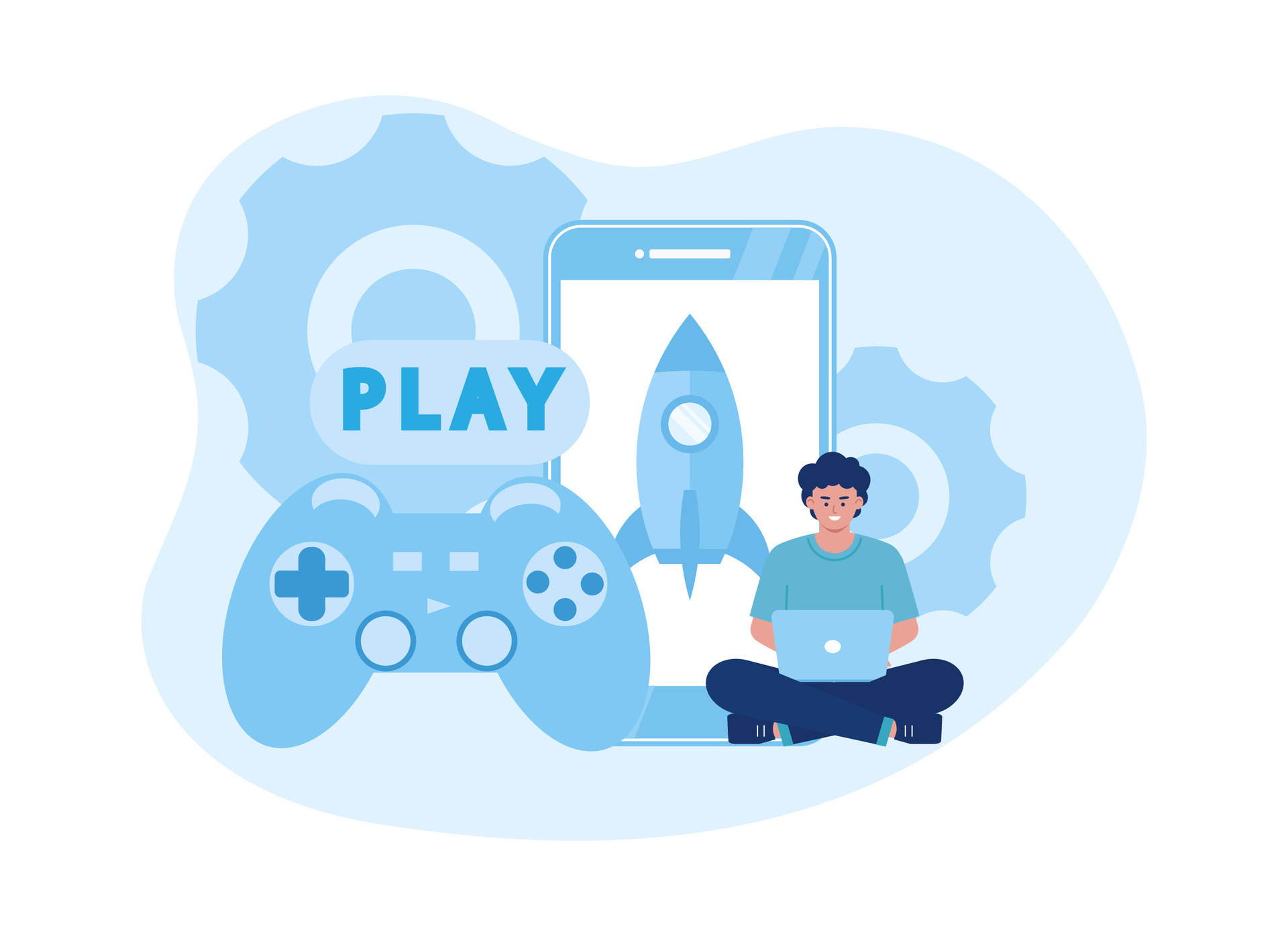 Game development, game programming technology concept flat illustration 29212956 Vector Art at ...