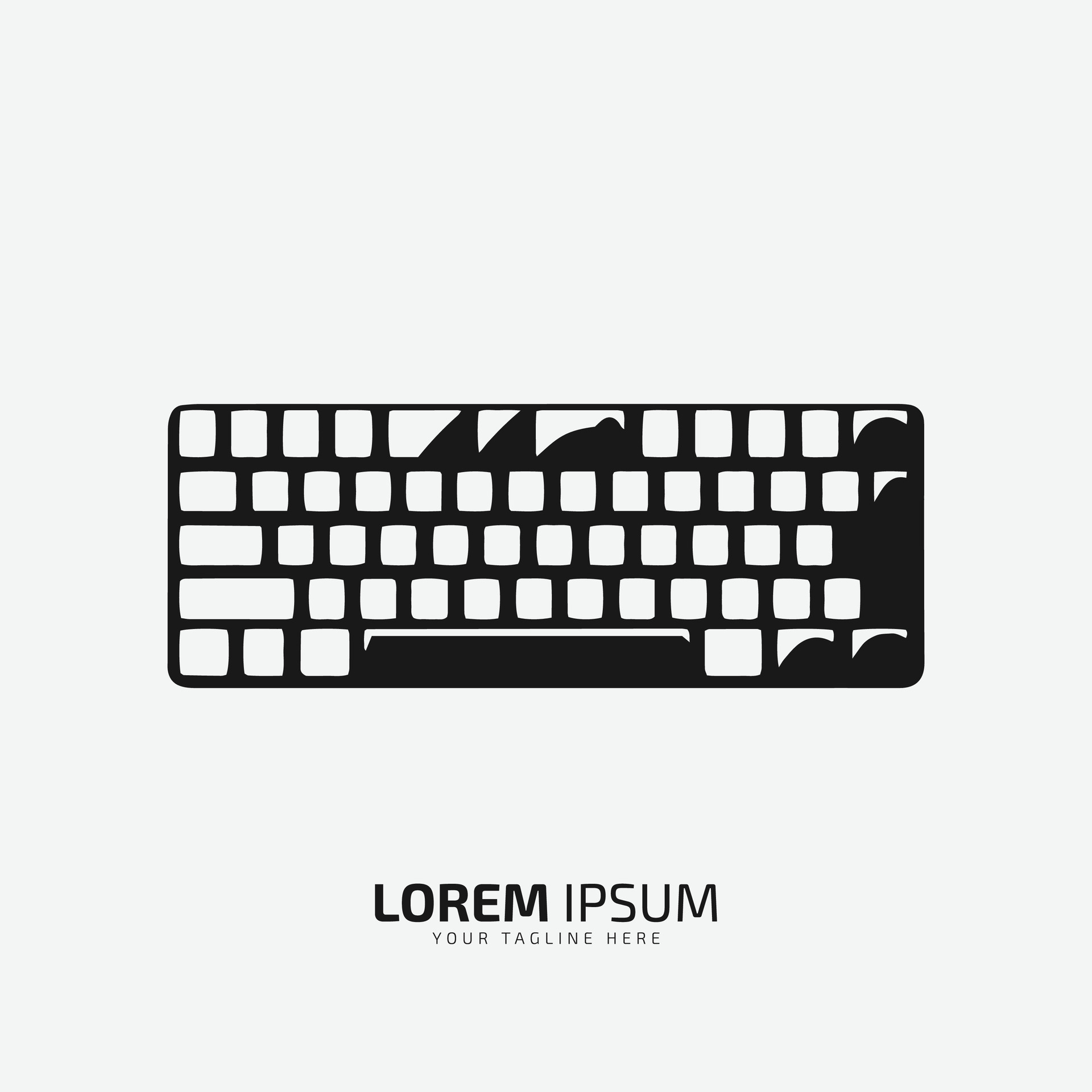 Minimal And Abstract Computer Keyboard Logo Vector Silhouette Keyboard Icon 29213604 Vector Art
