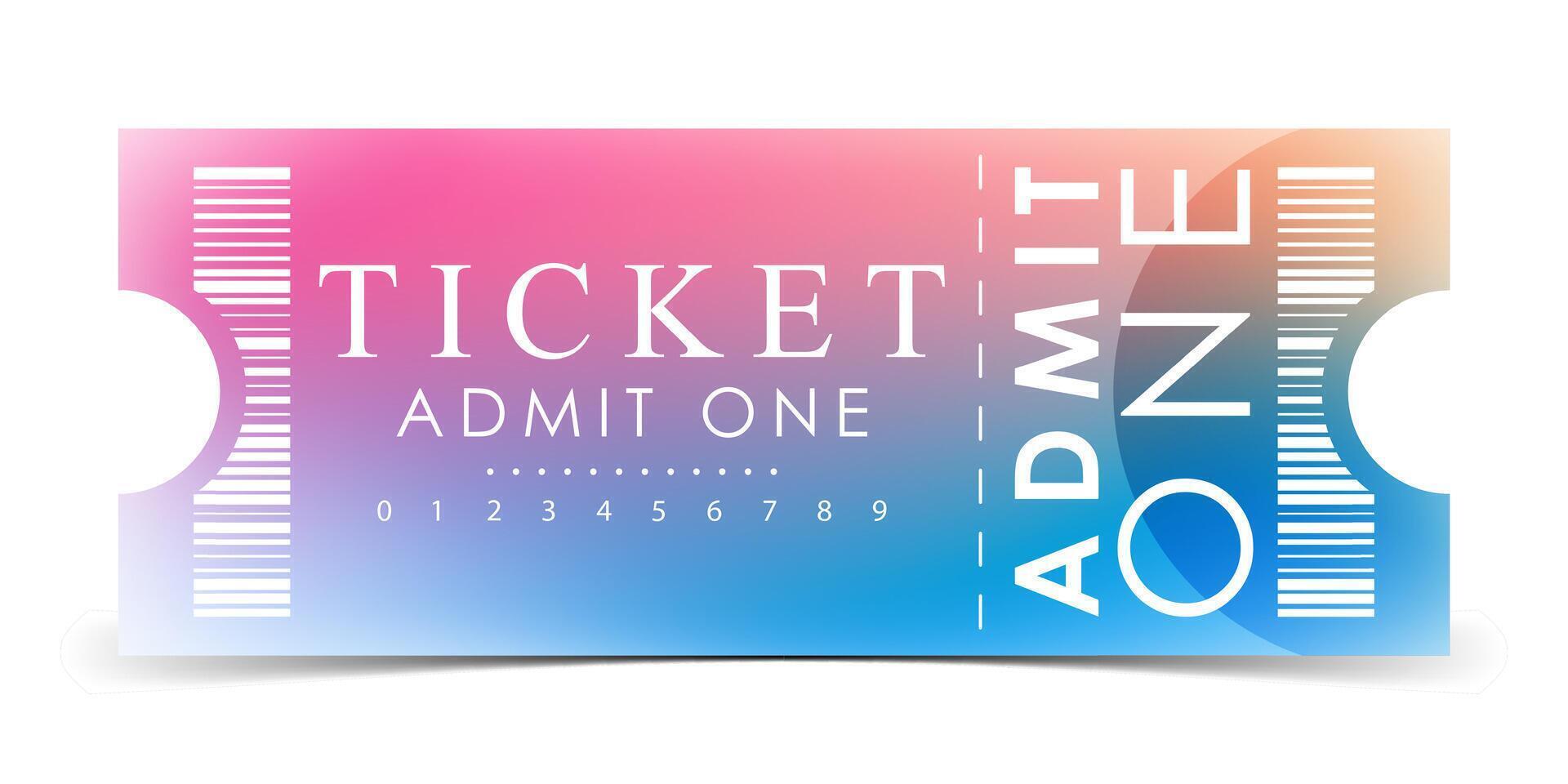 Ticket sample. Modern elegant ticket card illustration template. Vector ... Ticket sample. Modern elegant ticket card illustration template. Vector ...