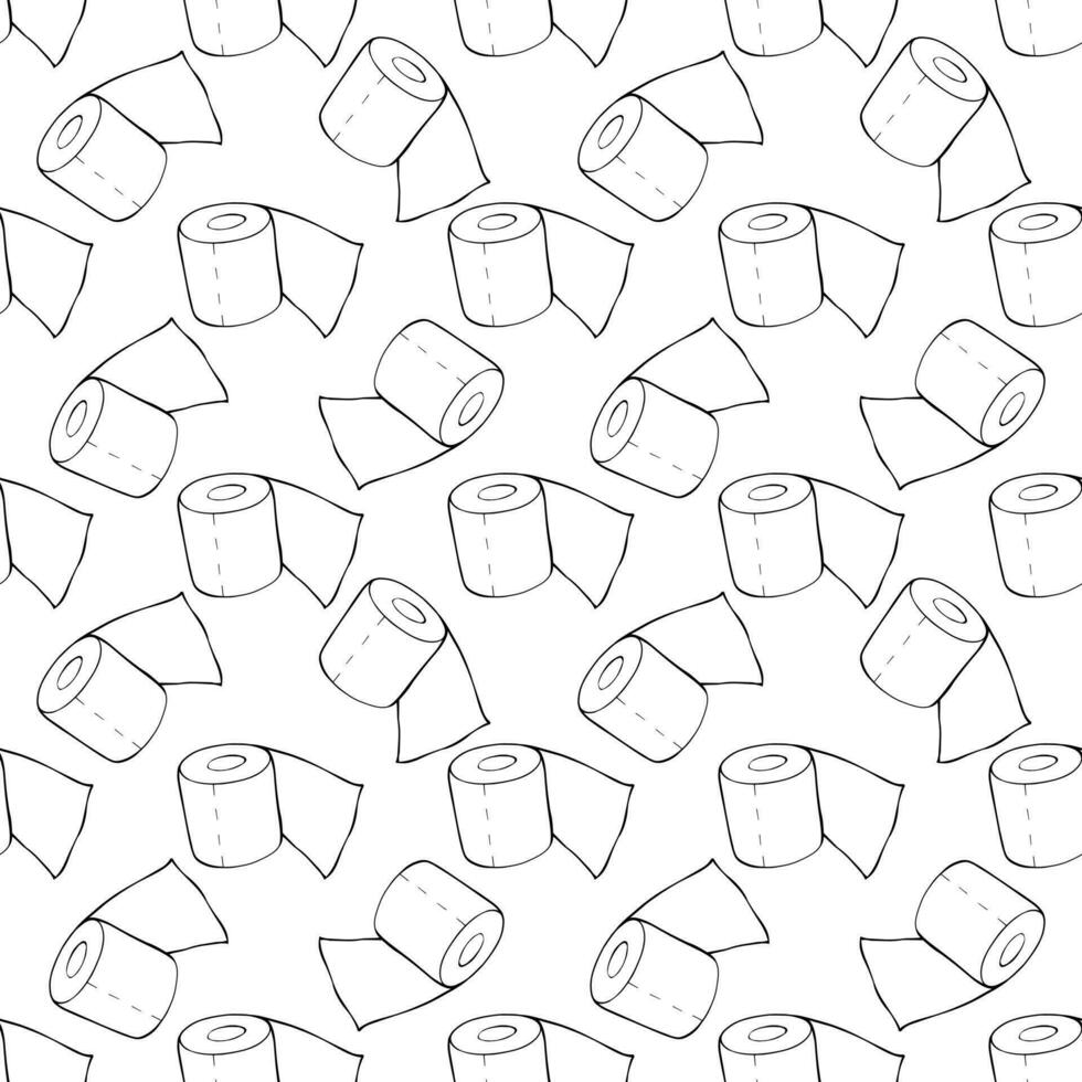 Toilet Paper Seamless Pattern Vector Flat Illustration 29215635 Vector