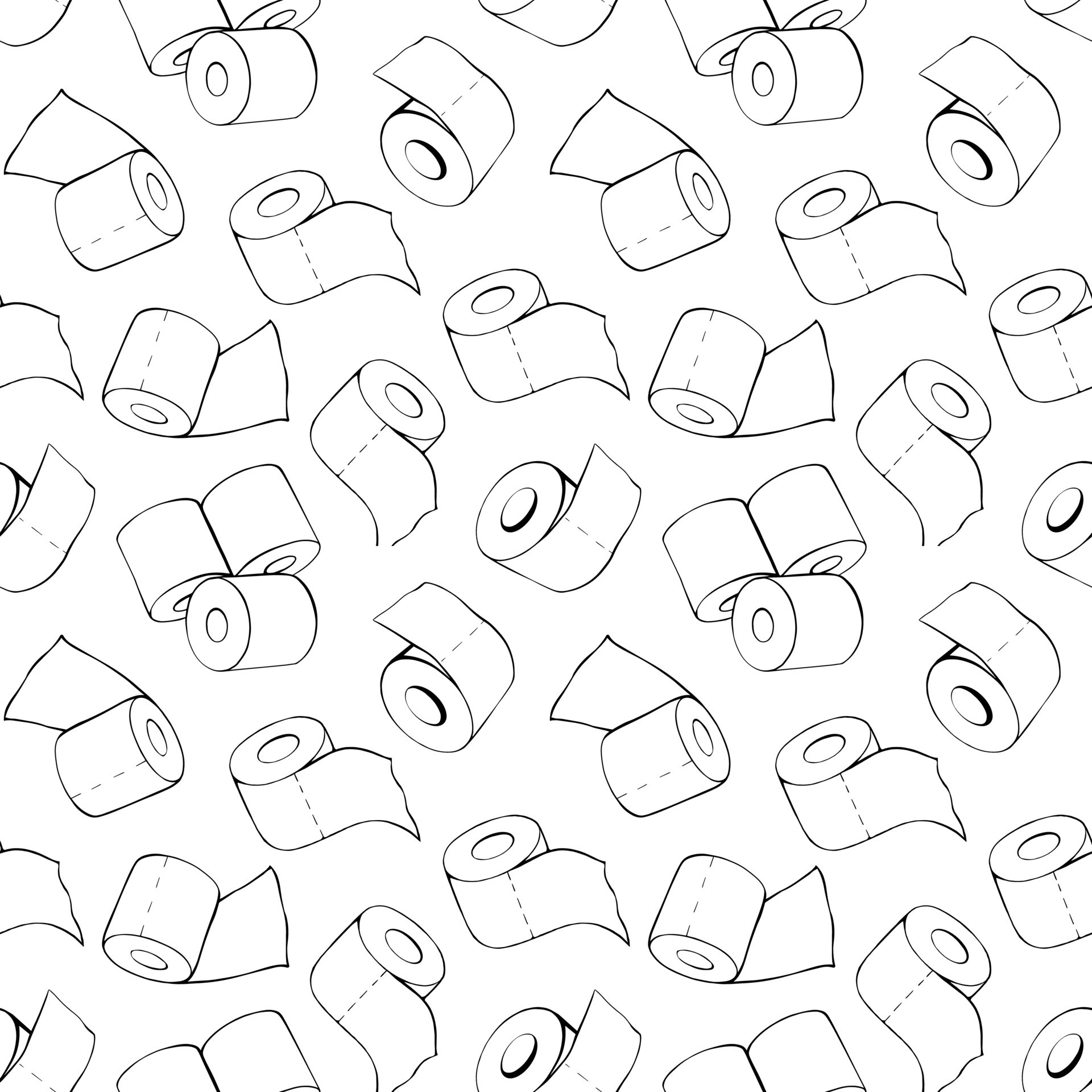 Toilet Paper Seamless Pattern Vector Flat Illustration 29215638 Vector