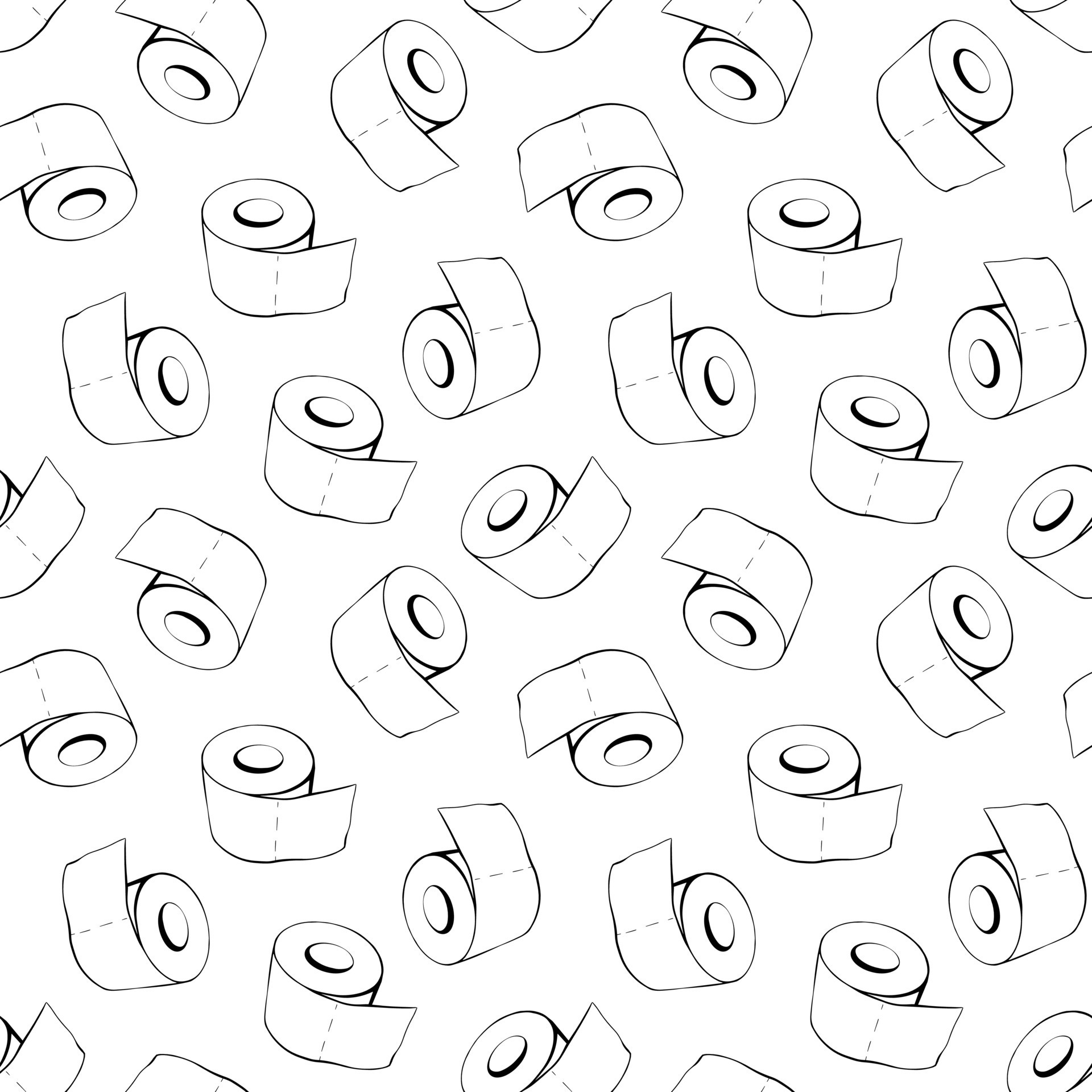 Toilet Paper Rolls Seamless Pattern 29215654 Vector Art At Vecteezy