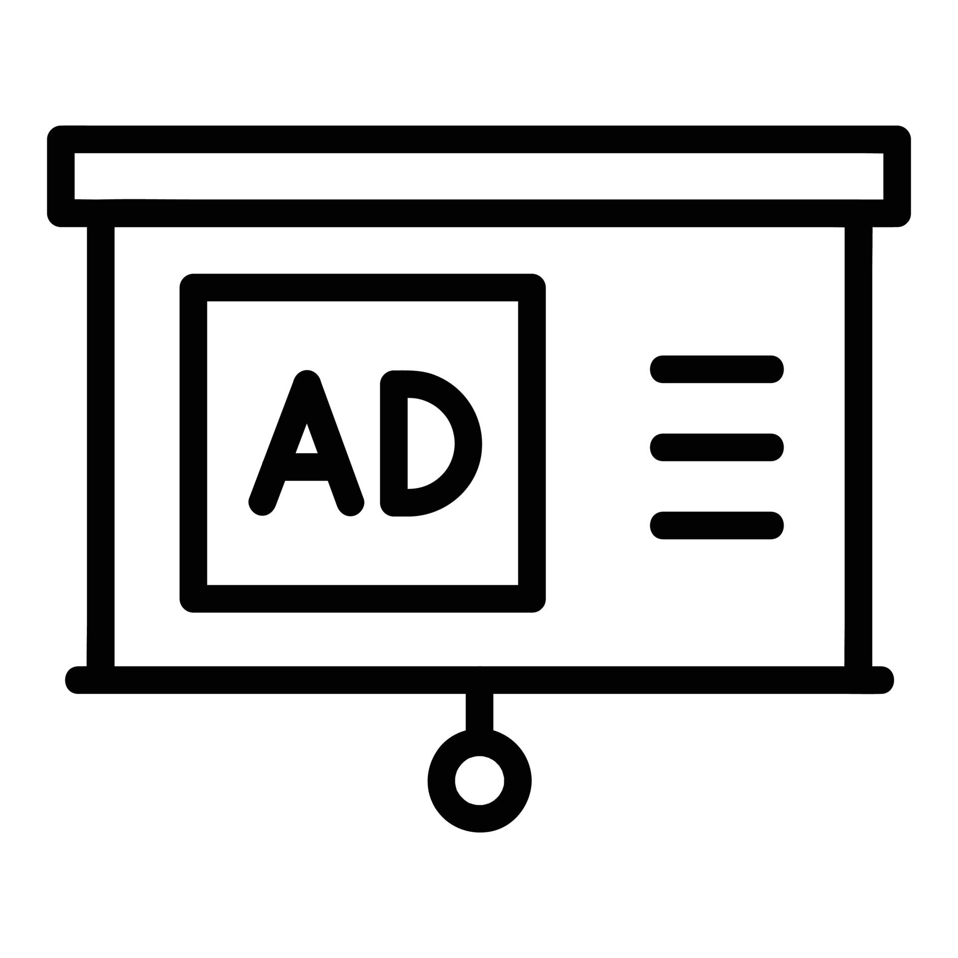 Projector Vector Icon Outline Style Icon From Advertisement Icons