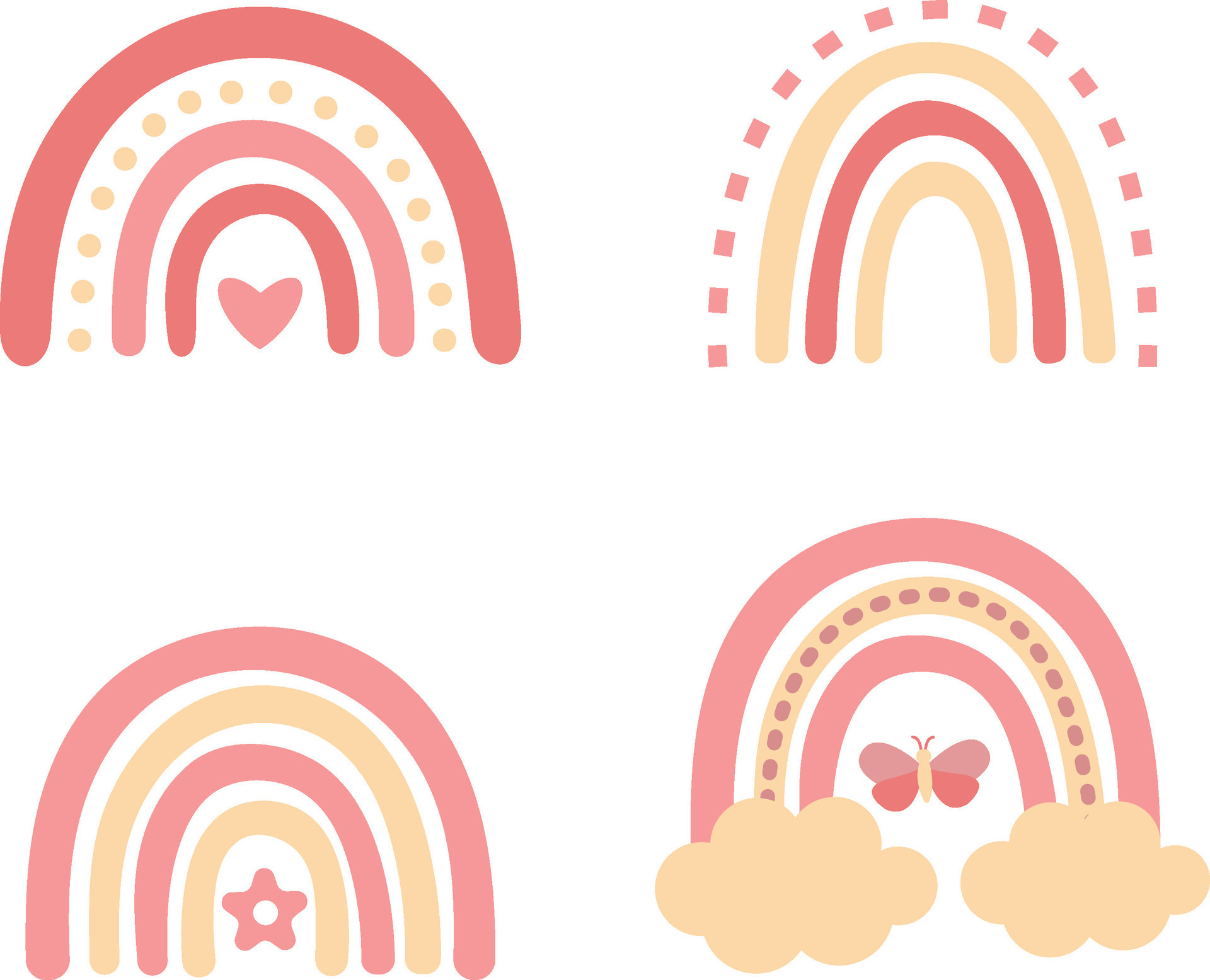 Hand Drawn Boho Rainbow. 29218127 Vector Art at Vecteezy