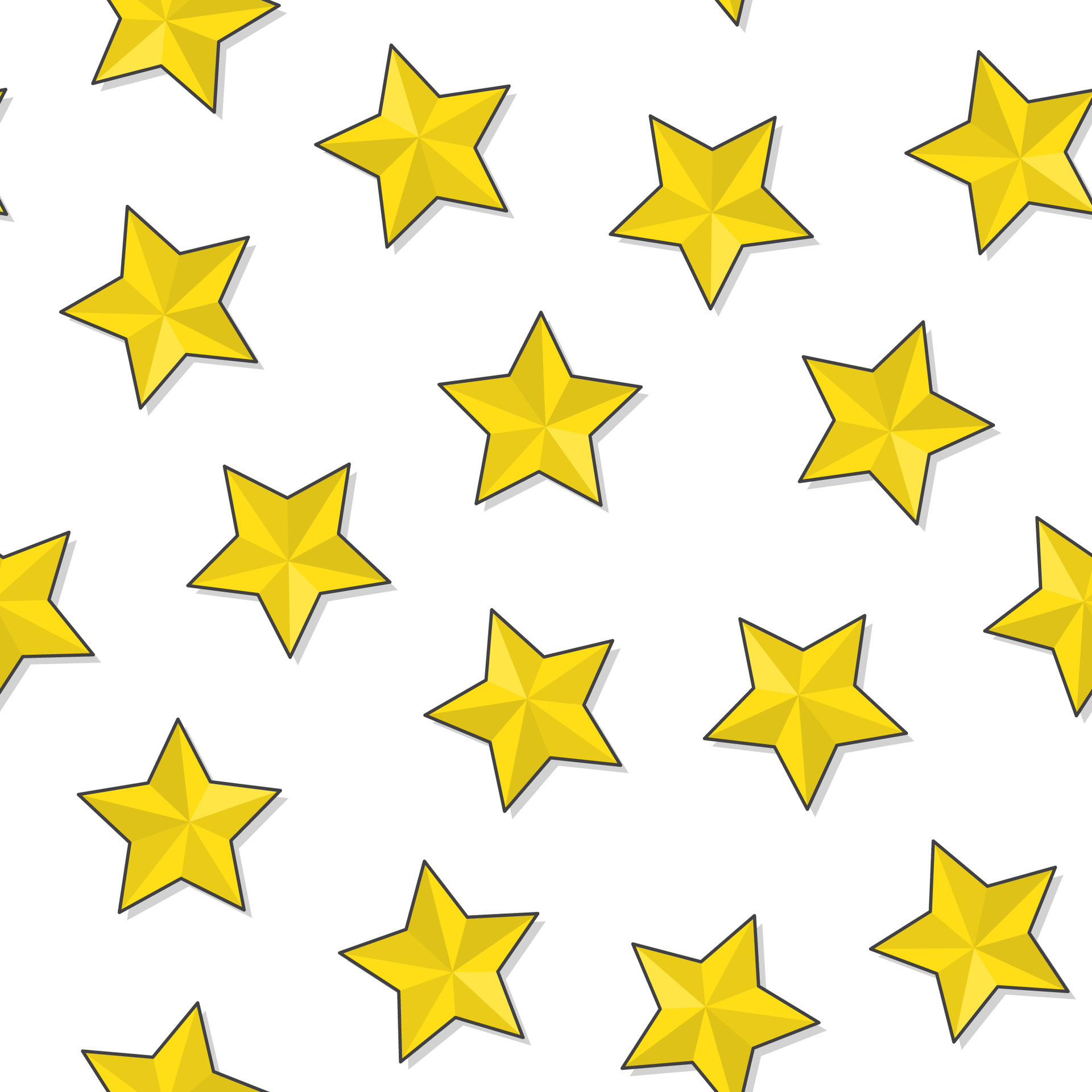 Stars Seamless Pattern On A White Background. Gold Star Theme Vector Illustration 29219461 ...