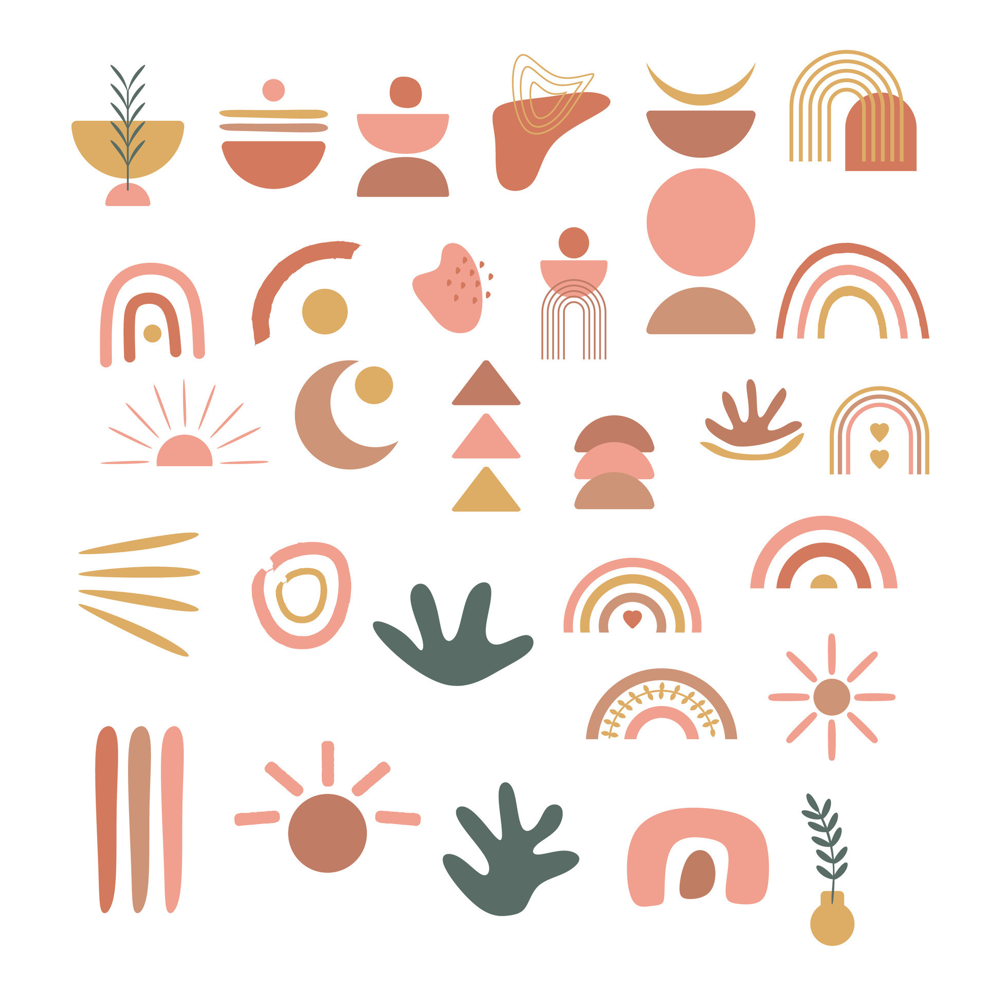 Abstract Shape Element Vector Collection Set 29220660 Vector Art at ...