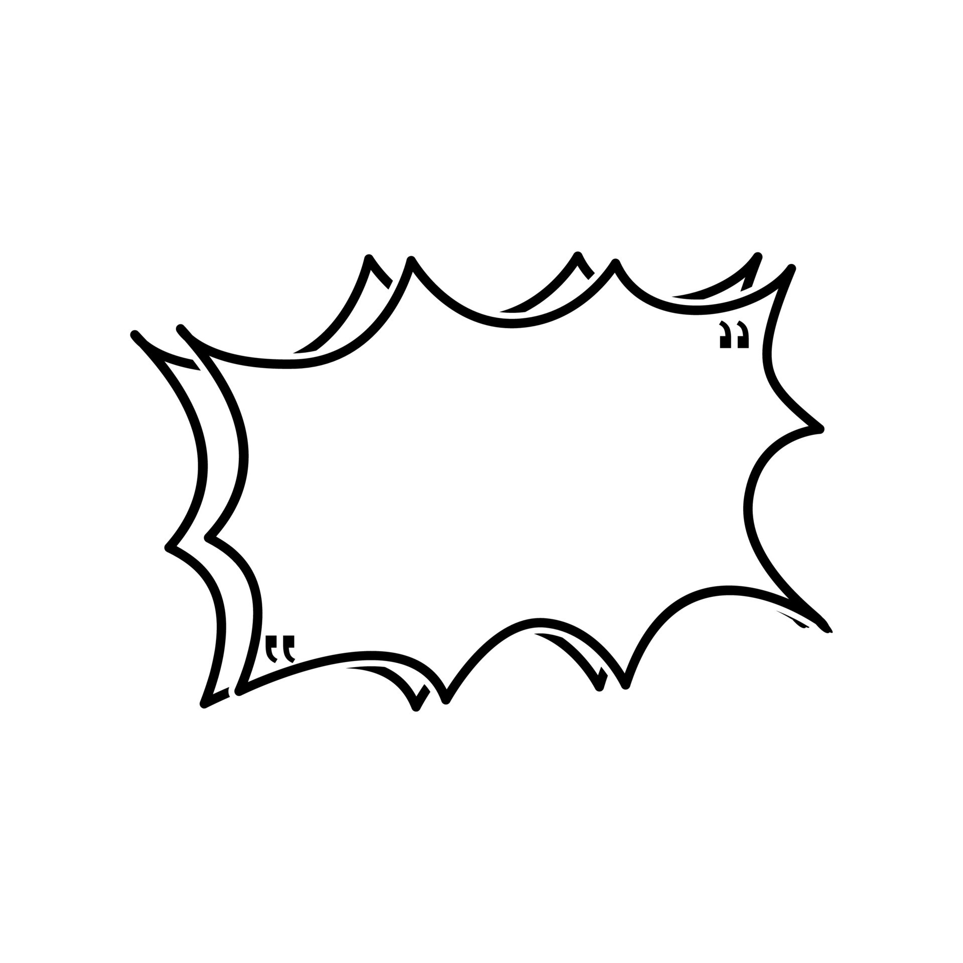 Text Box Line Vector , Outline Text Box Template , Comment Vector ...