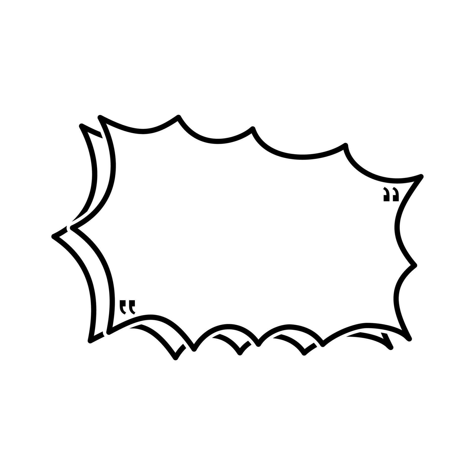 Text Box Line Vector , Outline Text Box Template , Comment Vector ...