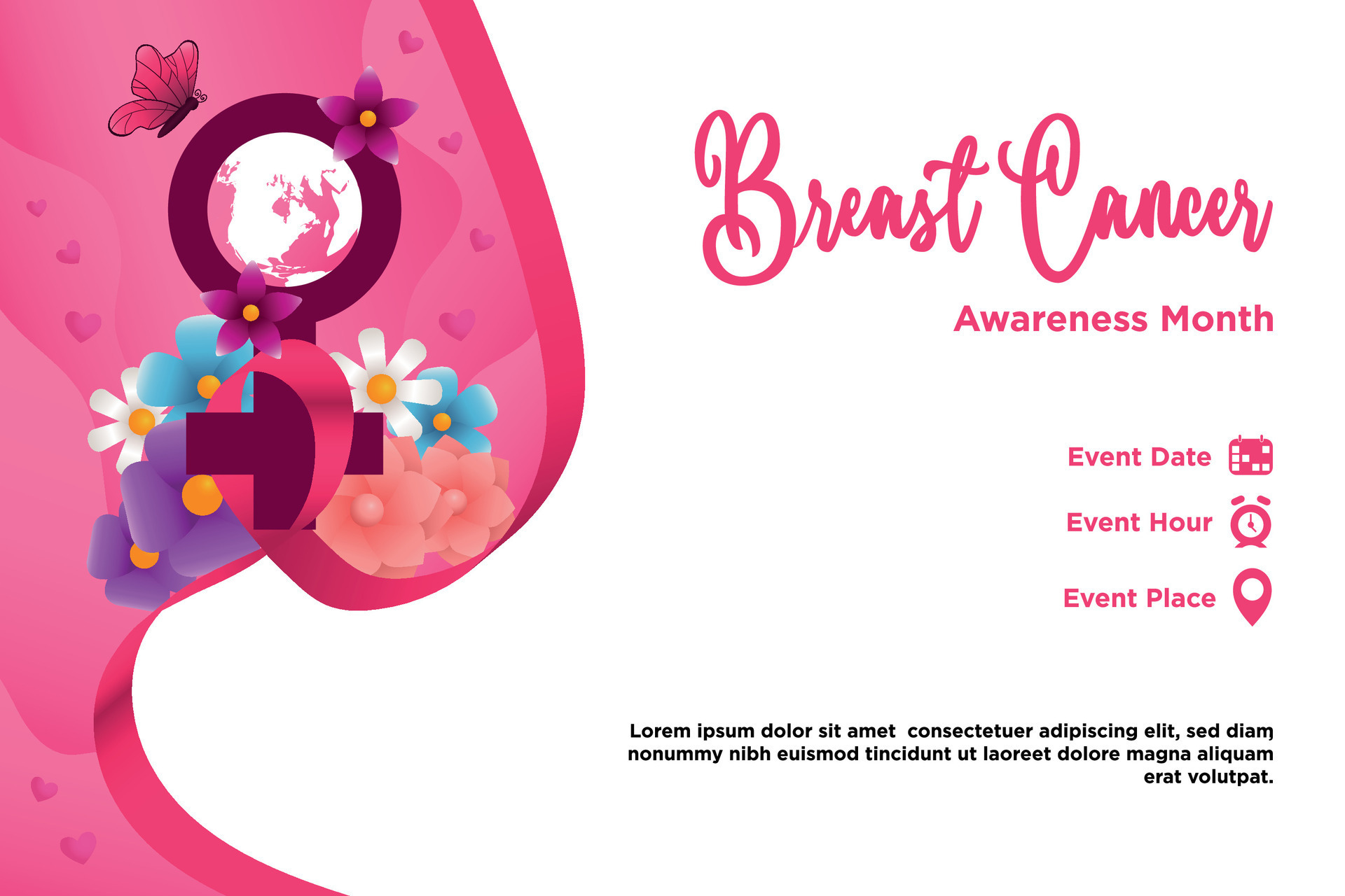 Vector Gradient Breast Cancer Awareness Month 29225216 Vector Art At