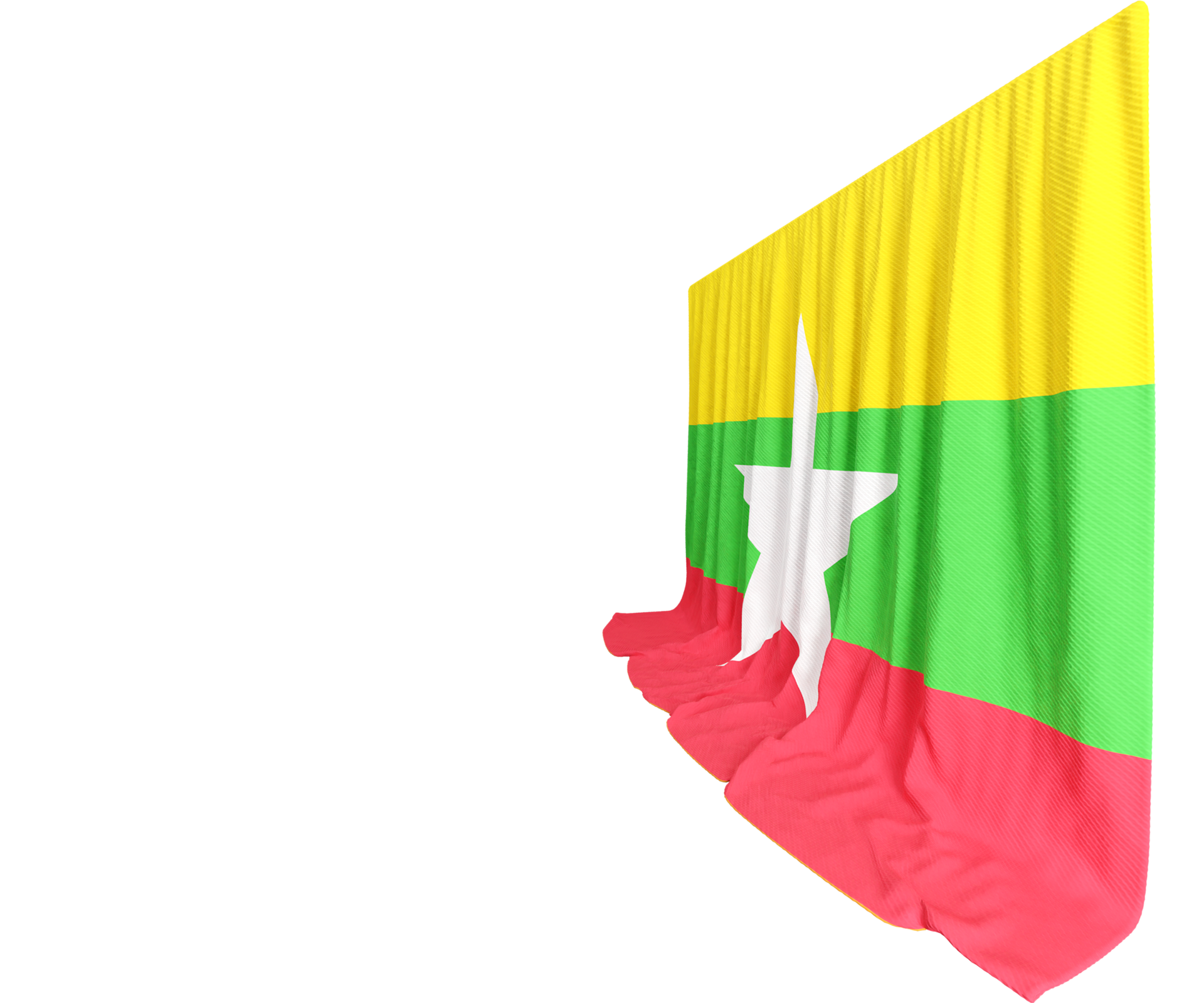 Myanmar Flag Curtain in 3D Rendering called Flag of Myanmar 29227404 PNG Myanmar Flag Curtain in 3D Rendering called Flag of Myanmar 29227404 PNG