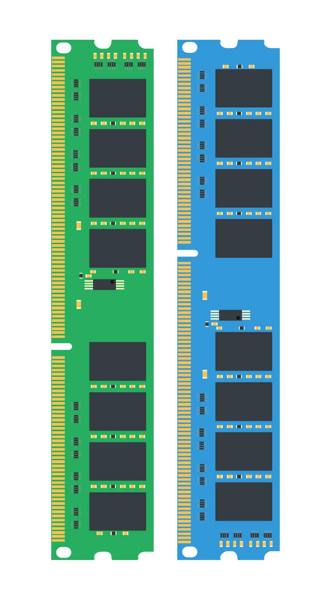 RAM or random access memory image. Computer memory icon. Vector ...