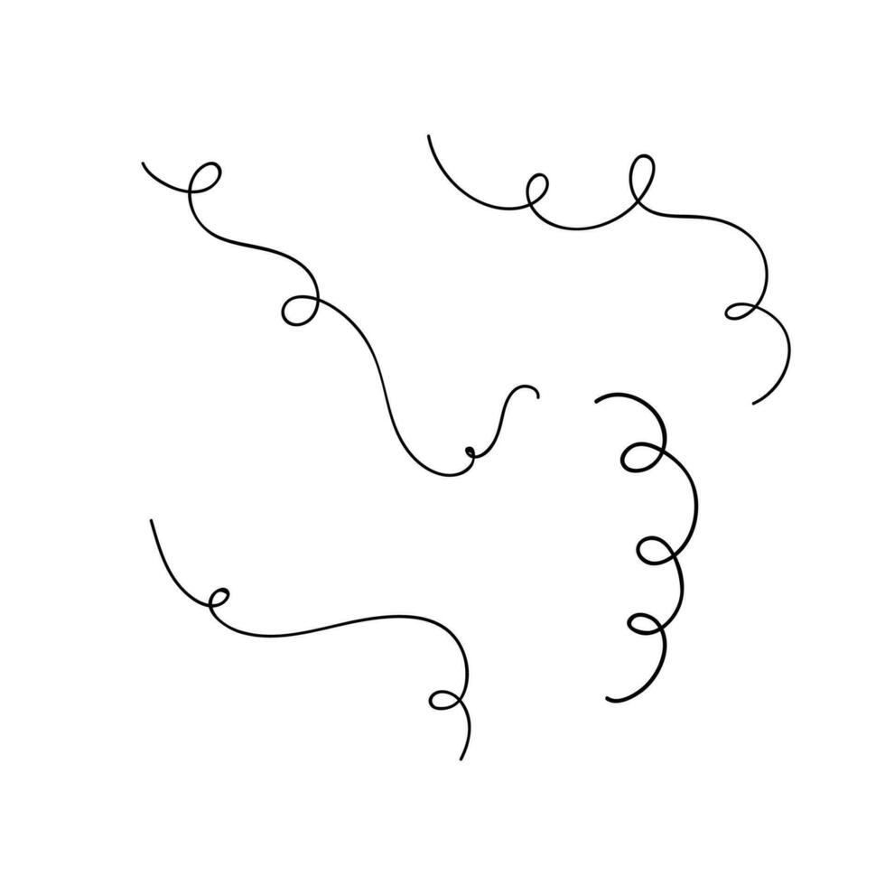 Vector curly lines hand drawn elements 29238479 Vector Art at Vecteezy