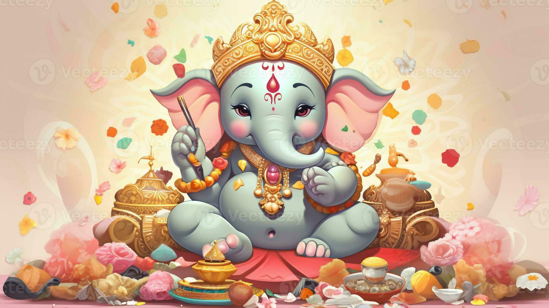 Ganesha Cartoon Stock Photos, Images and Backgrounds for Free Download