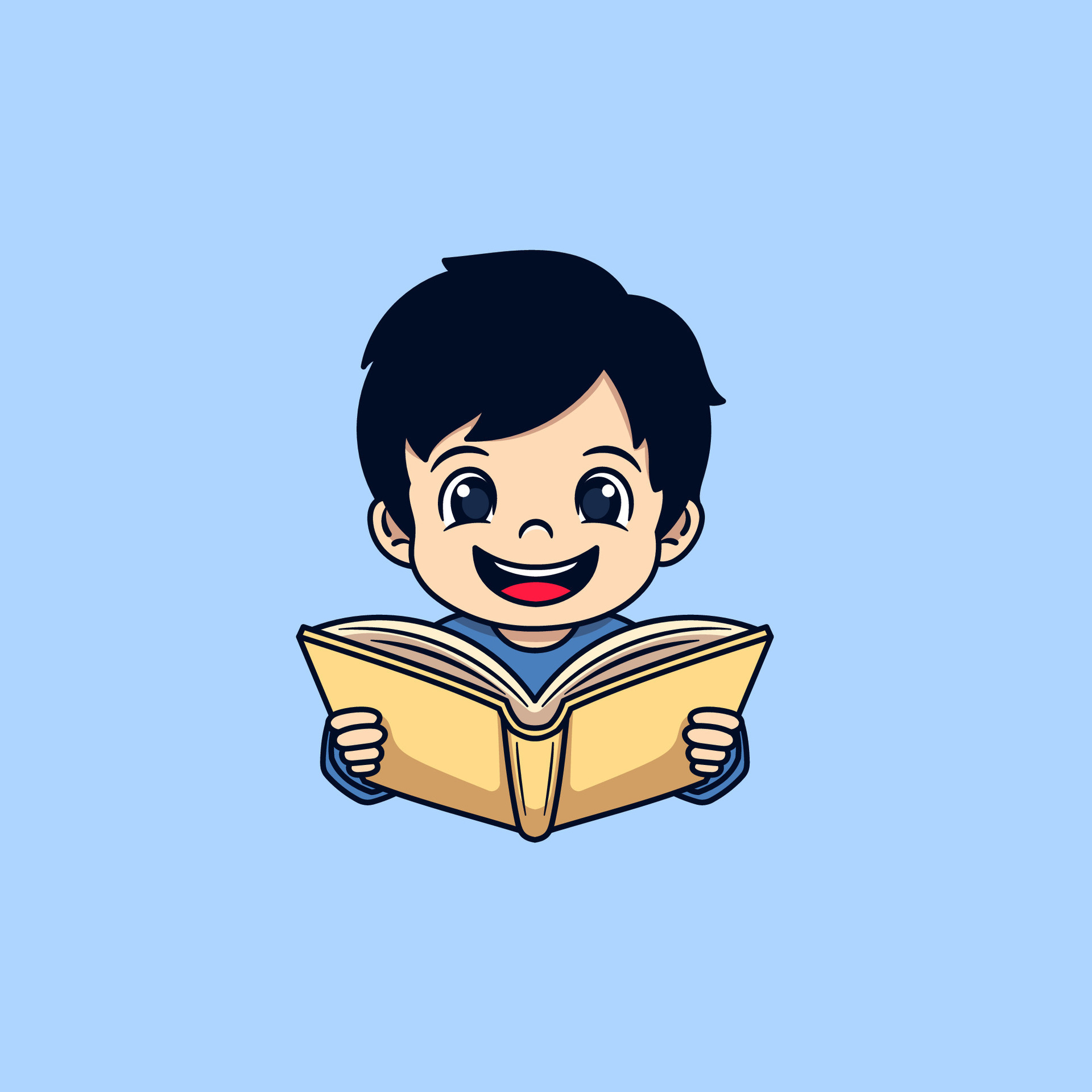 Cute Man Reading A Book Cartoon 29249805 Vector Art At Vecteezy
