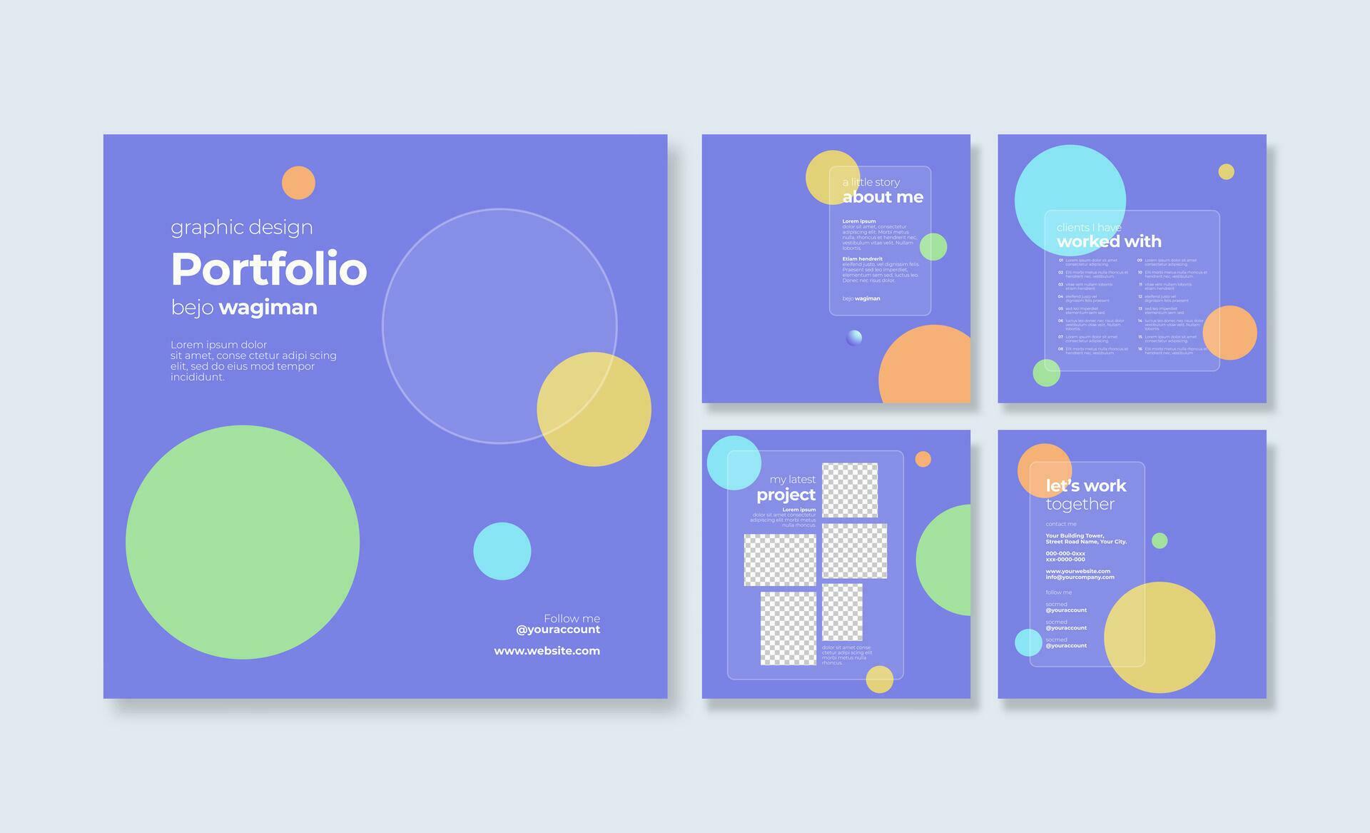 Modern Portfolio Social Media Post Template 29250160 Vector Art At Vecteezy