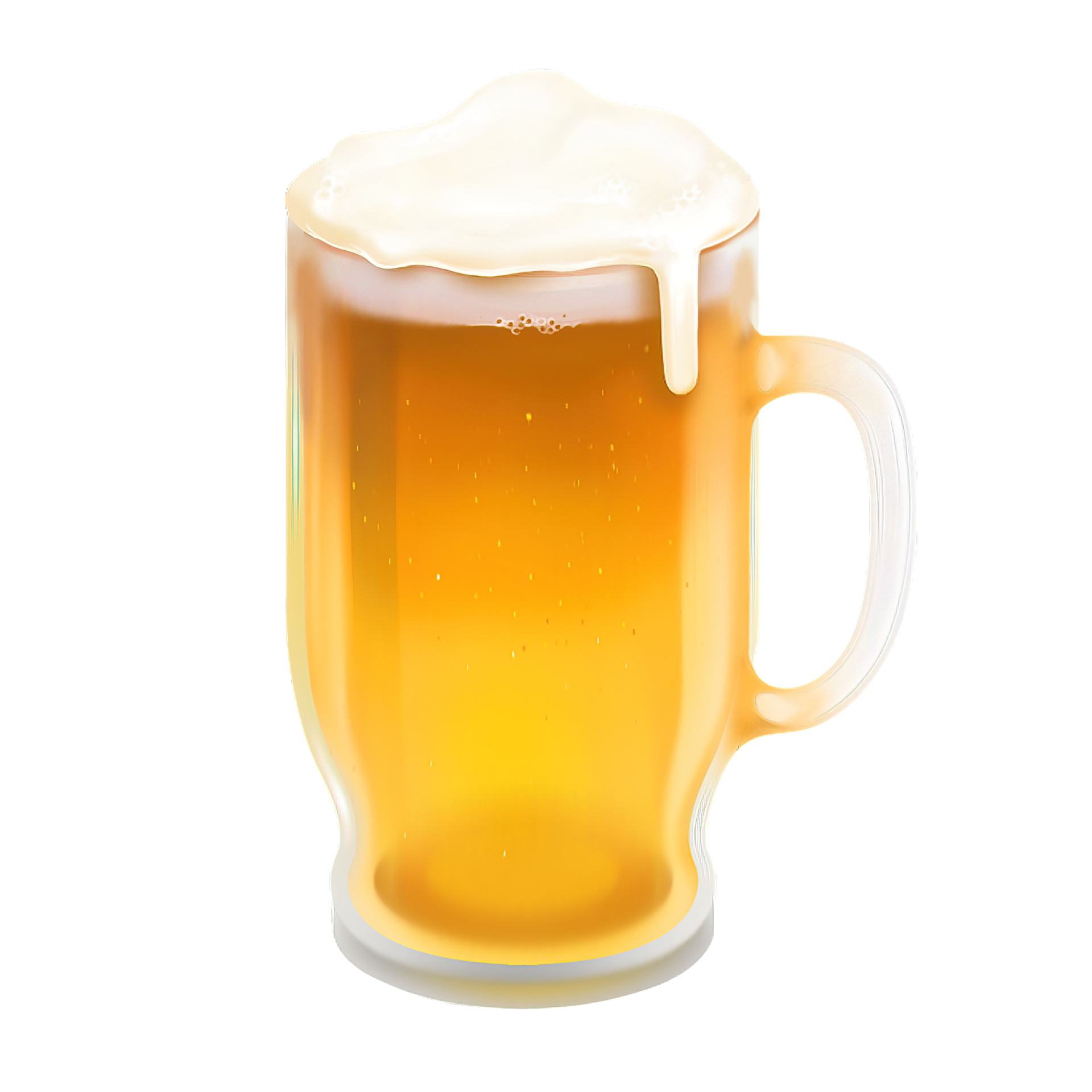 AI Generated Glass of beer oil paint food icon, digital painting style 29250218 PNG