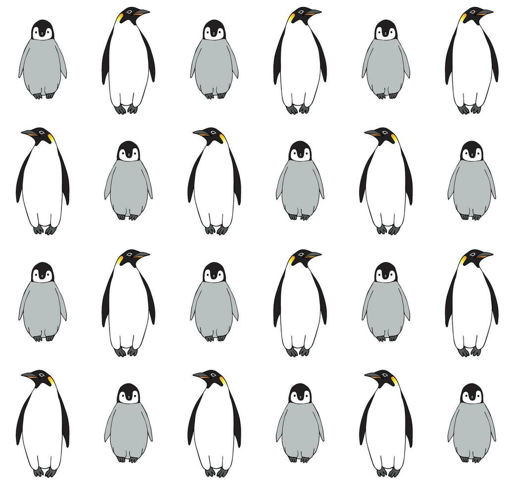 Vector seamless pattern of emperor penguin 29255157 Vector Art at Vecteezy