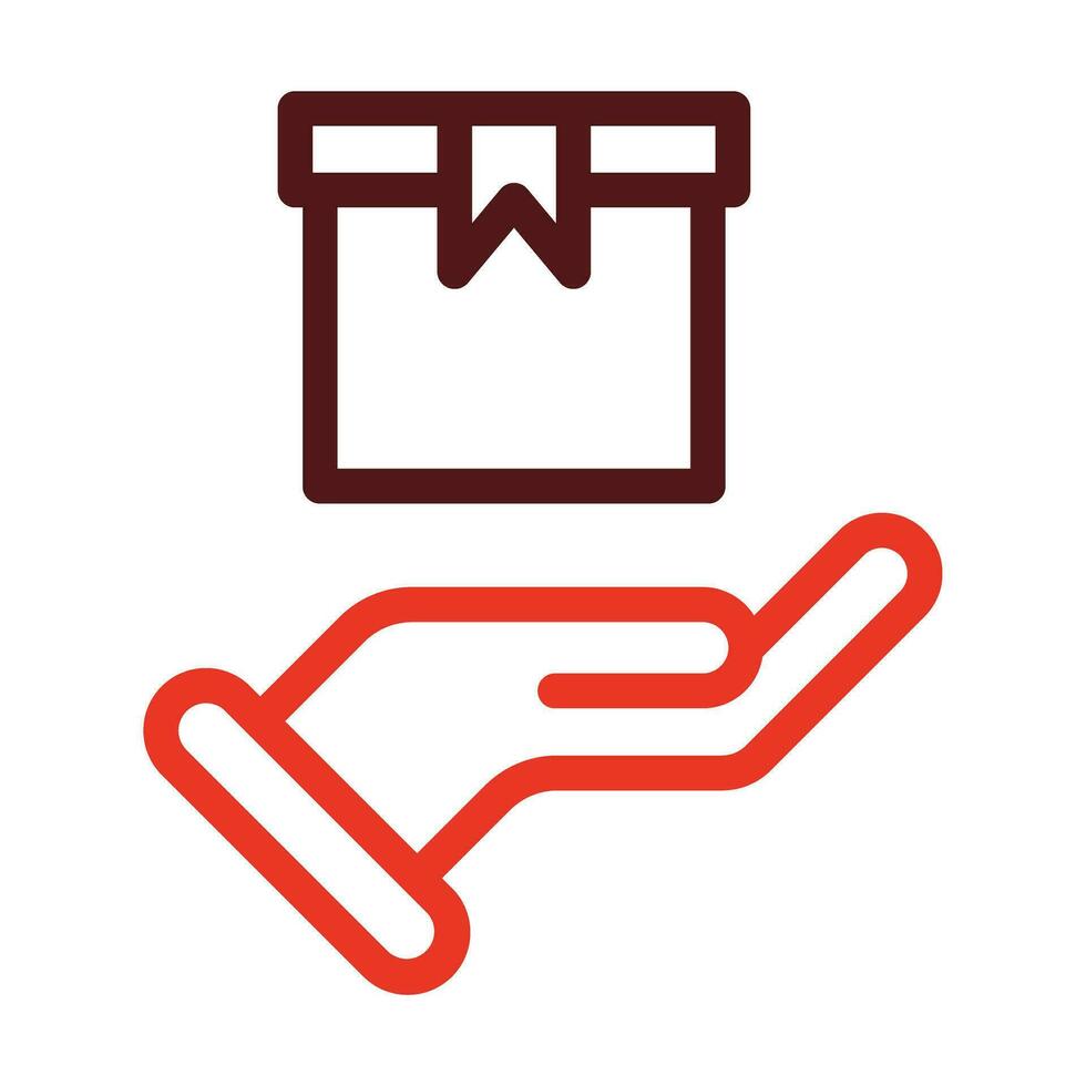 Parcel Vector Thick Line Two Color Icons For Personal And Commercial ...