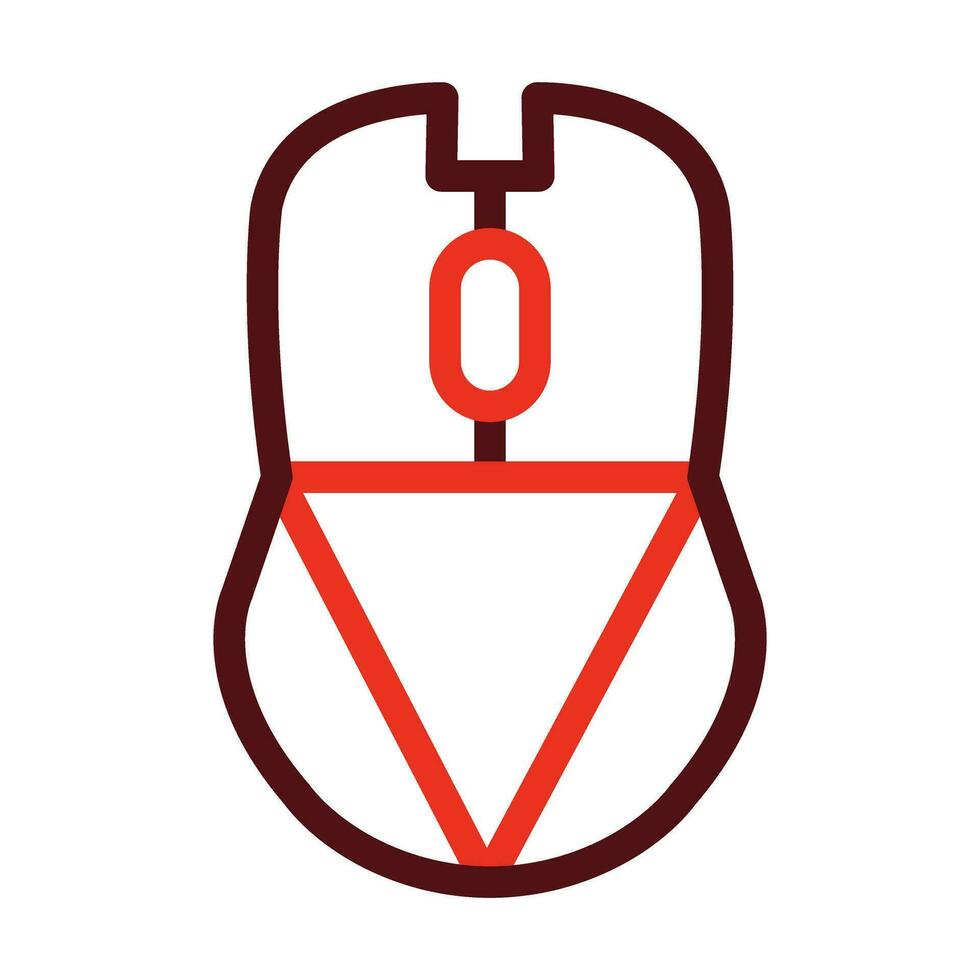Mouse Vector Thick Line Two Color Icons For Personal And Commercial Use ...